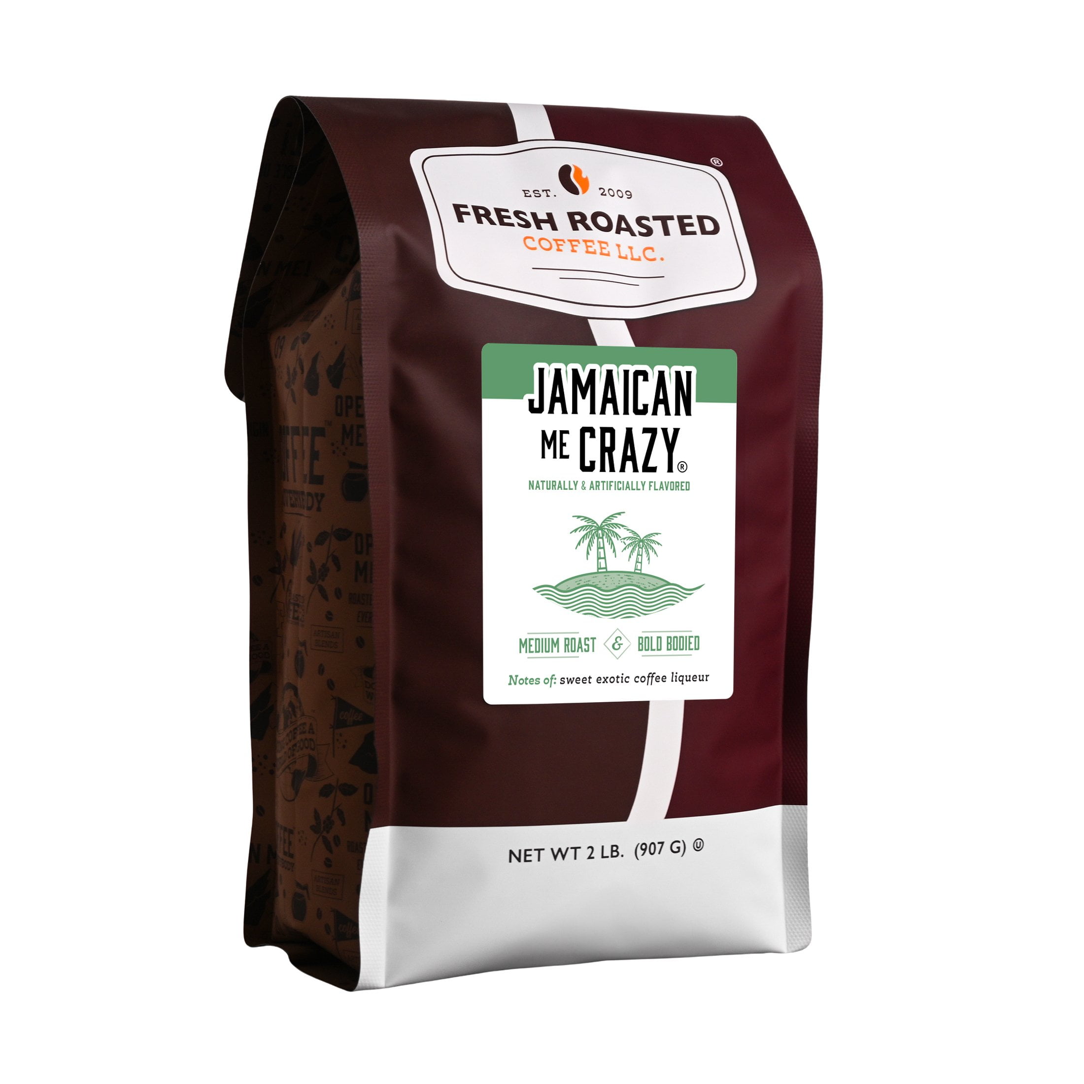 Fresh Roasted Coffee, Jamaican Me Crazy Flavored Coffee Drip Ground, 32 ...