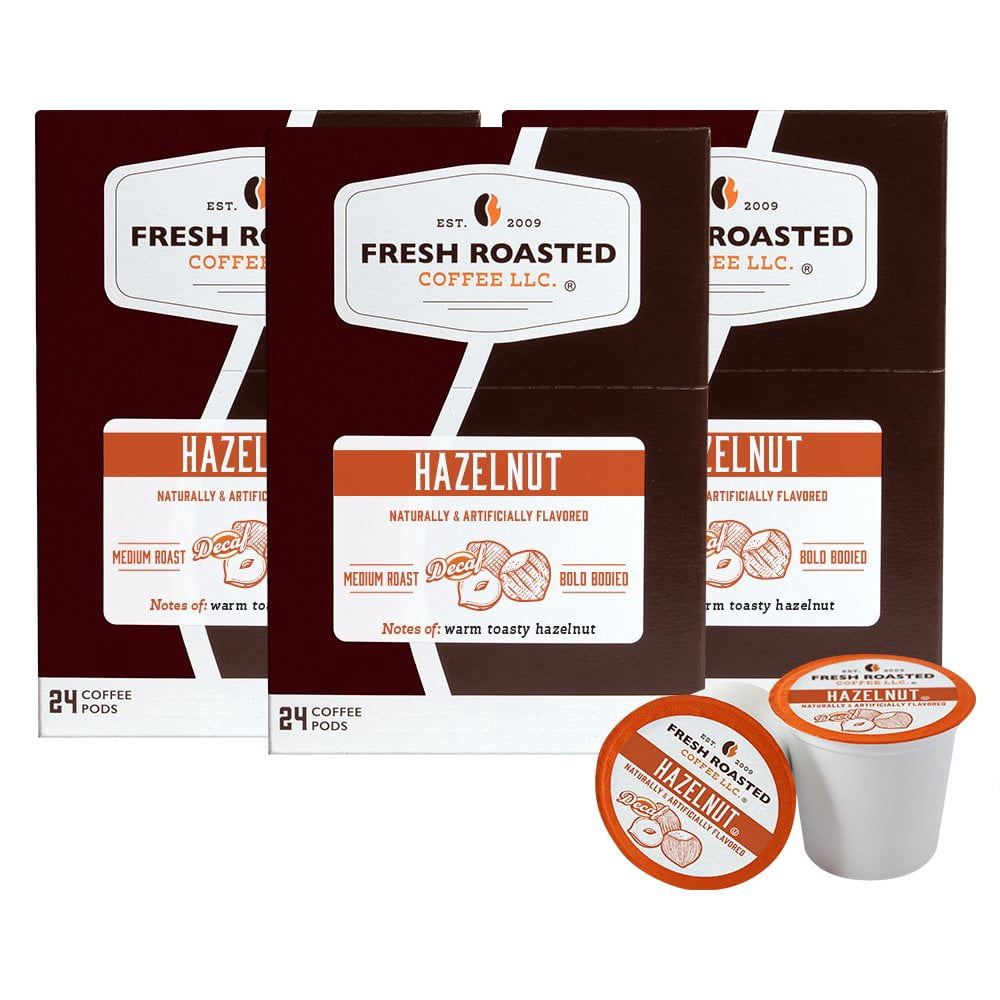 Fresh Roasted Coffee's Flavored Coffee Collection, Decaf Hazelnut, 72 K ...