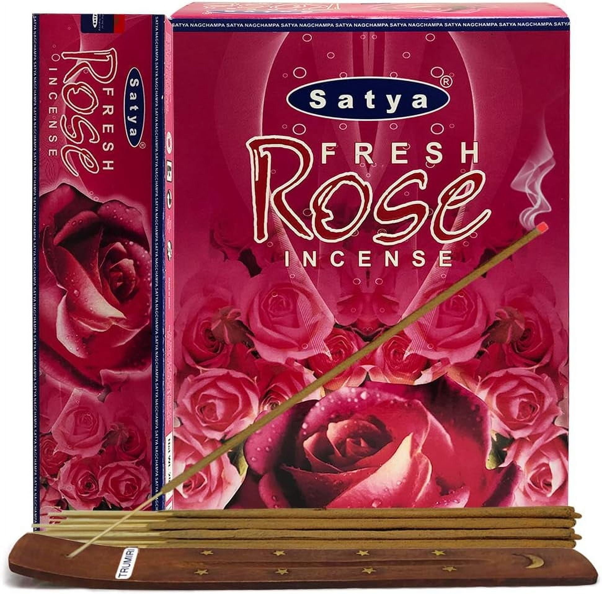 Fresh Rose Incense Sticks and Incense Stick Holder Bundle Insence ...