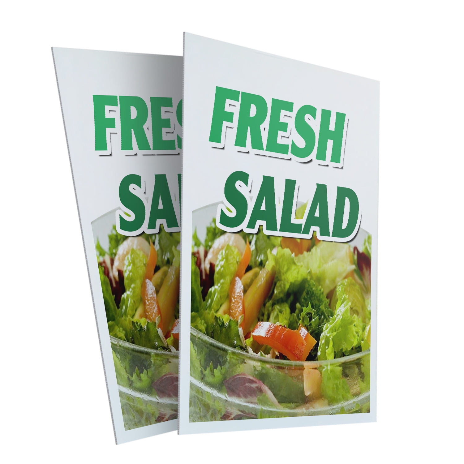 Fresh Salad (2-PACK) 24" x 36" Plastic Signs | Sign Insert 4mm ...