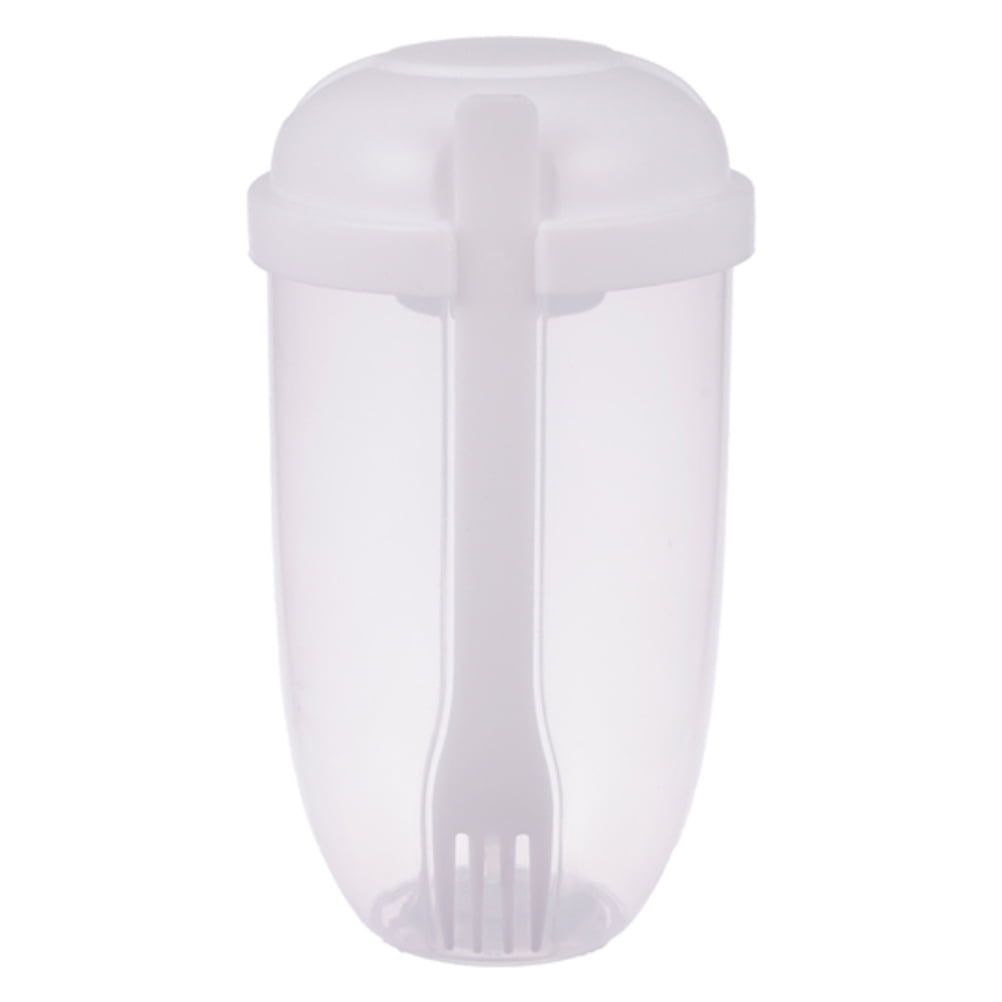 Fresh Salad Container Serving Cup with Dressing Container Fork Portable ...