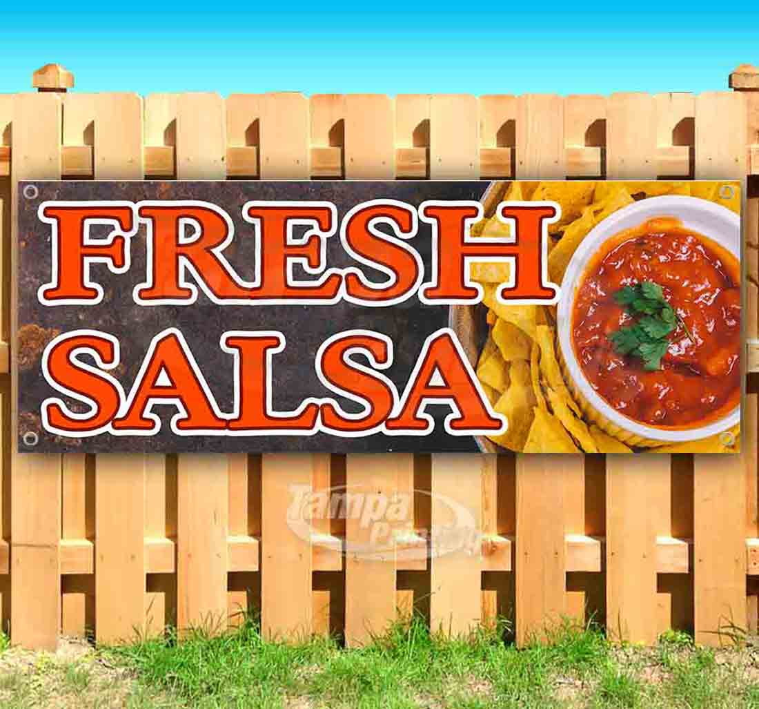 Fresh Salsa 13 oz Vinyl Banner With Metal Grommets - Walmart Business ...