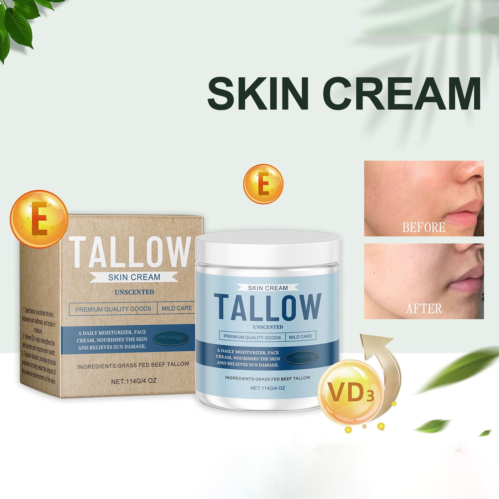 Fresh Save, Beef Tallow Cream, Nourishing Moisturiser, Softening Dry ...