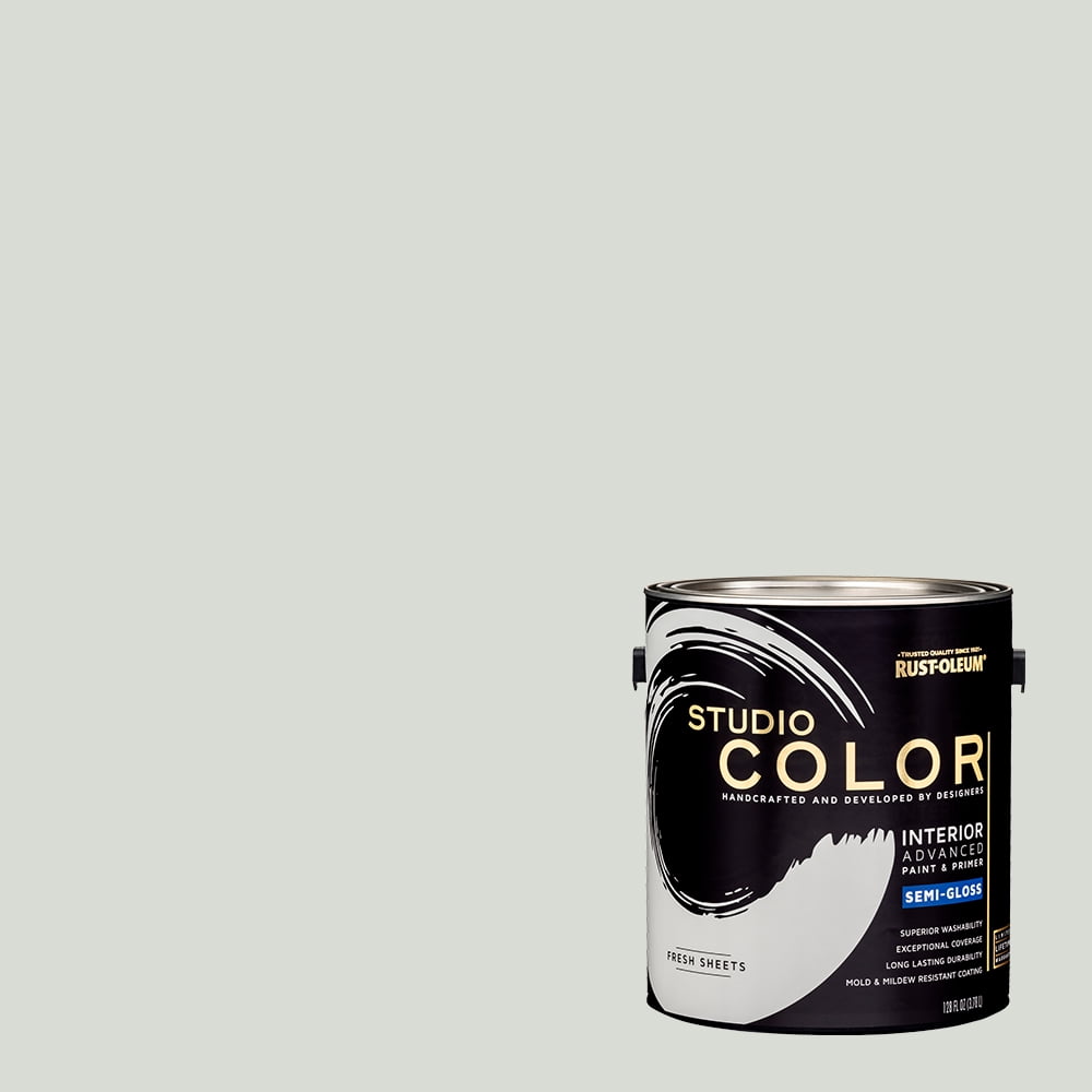Fresh Sheets, Rust-Oleum Studio Color Interior Paint + Primer, Semi ...