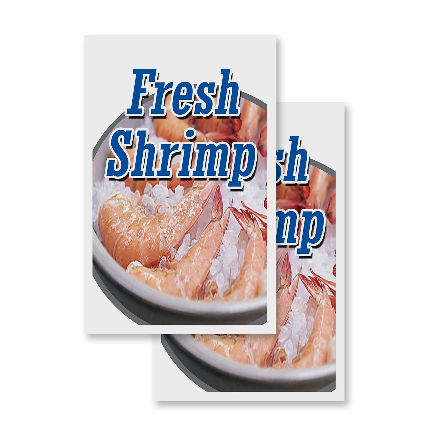 Fresh Shrimp (2-PACK) 24" x 36" Vinyl Decals | Sign Insert Peel & Stick ...