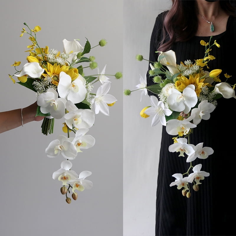 Fresh and Simple Artificial Flower Waterfall, Holding Simulated Flowers ...