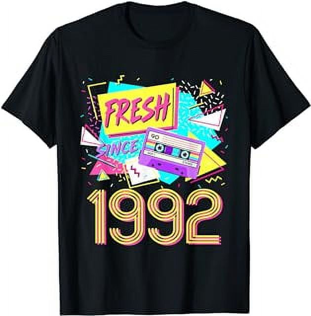 Fresh Since 1992 29 Years Old Retro Vintage 29th Birthday T-Shirt ...