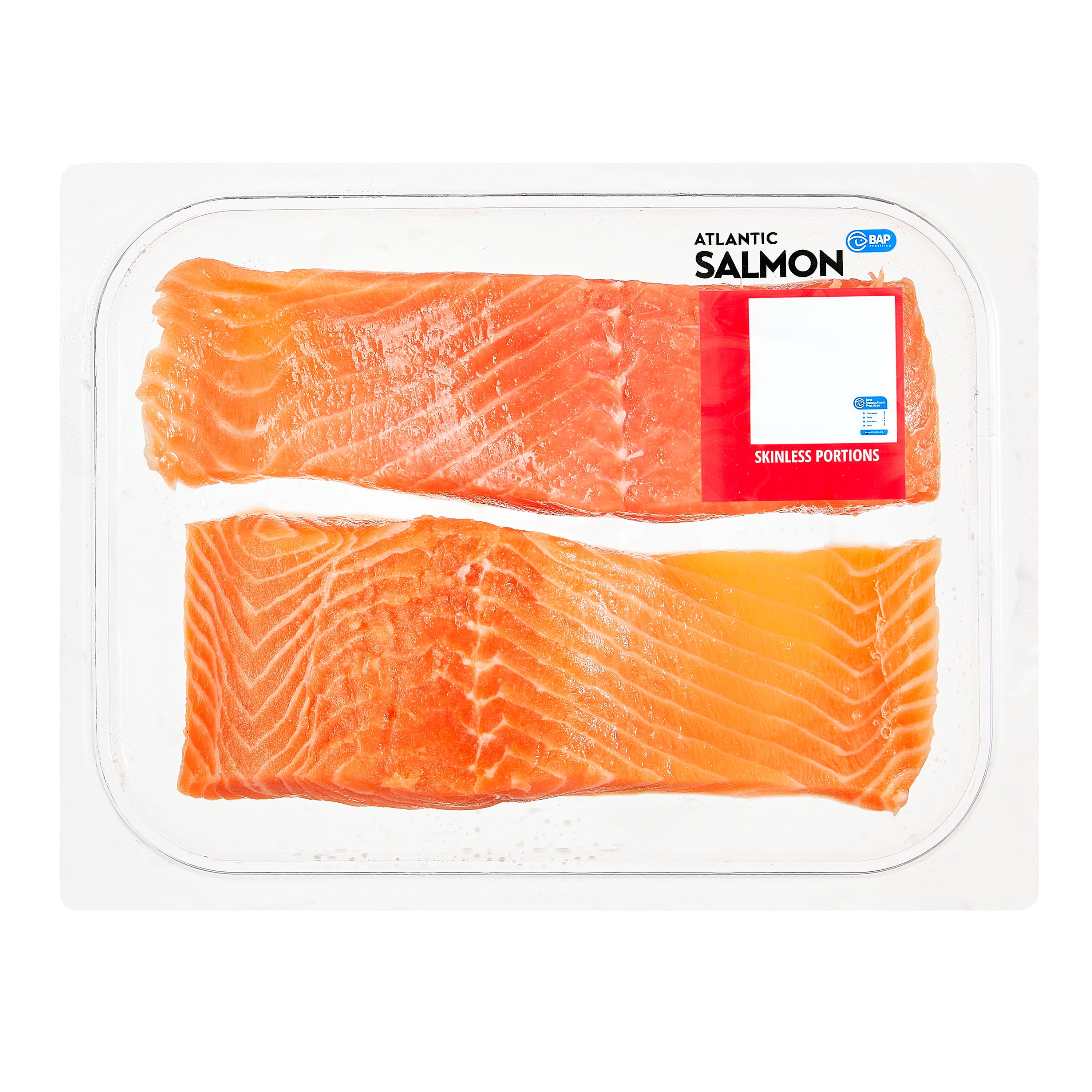 Fresh Skinless Atlantic Salmon Portions, 0.95 - 1.05 lb. Whole Salmon ...
