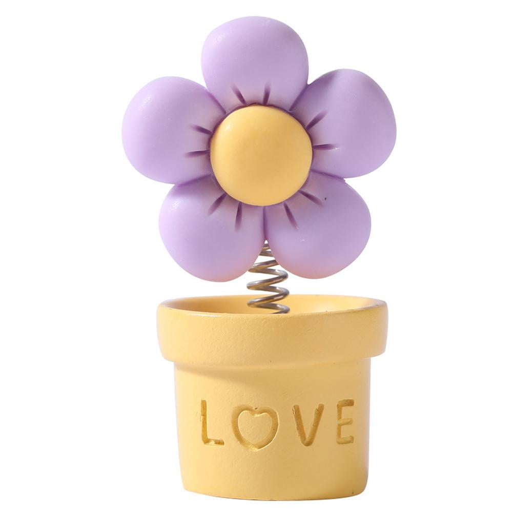 Fresh Small Flower Pot for Car Accessories Healing Series Cute Potted ...