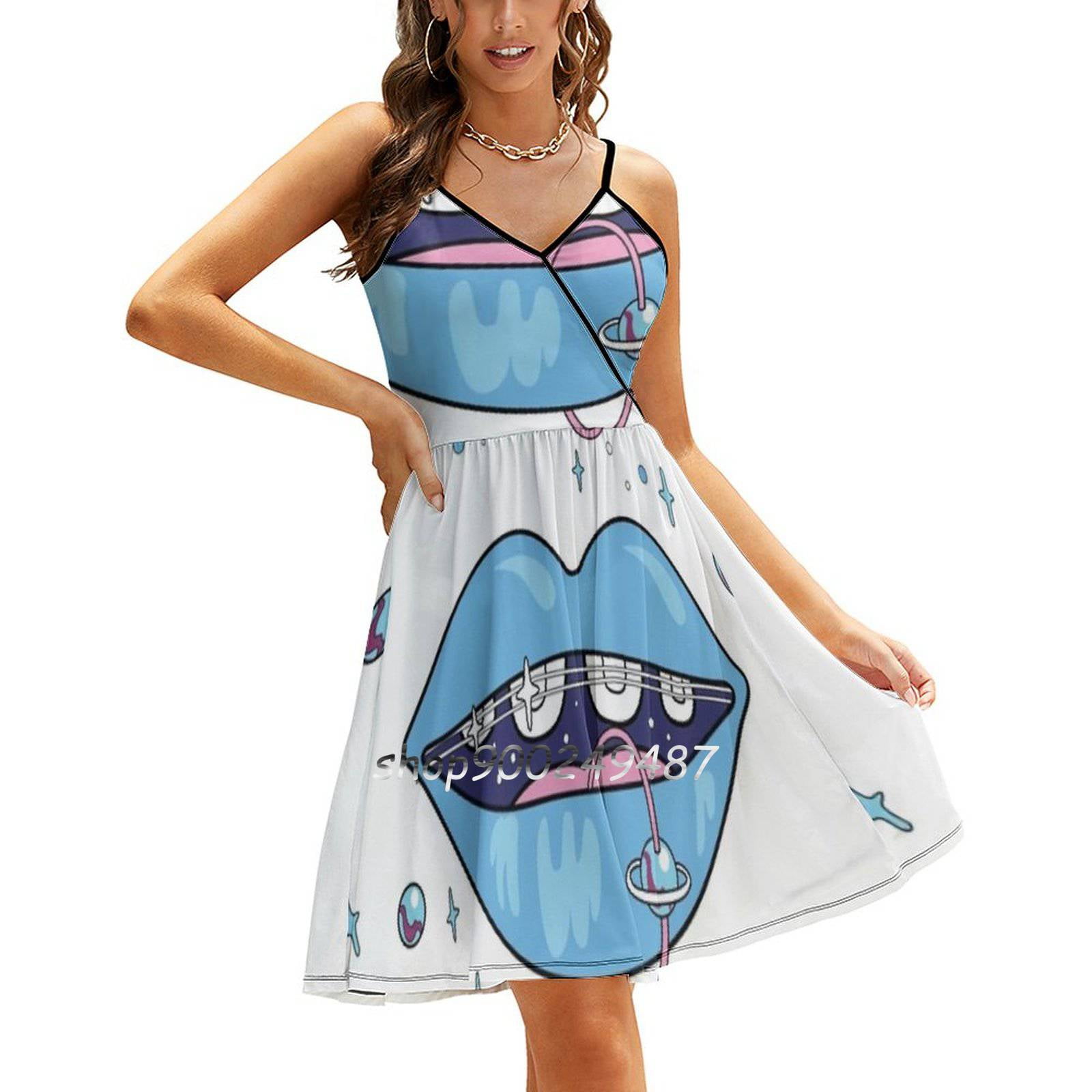 Fresh Smile Evening Party Dresses Midi Sexy Dress Female Sweet One ...