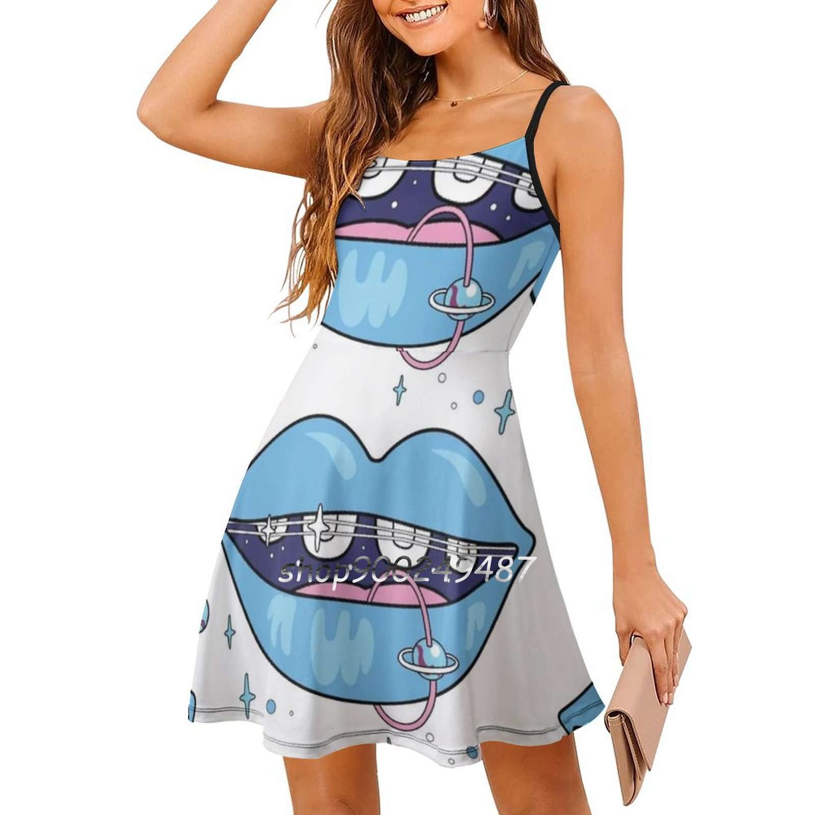 Fresh Smile Evening Party Dresses Midi Sexy Dress Female Sweet One ...