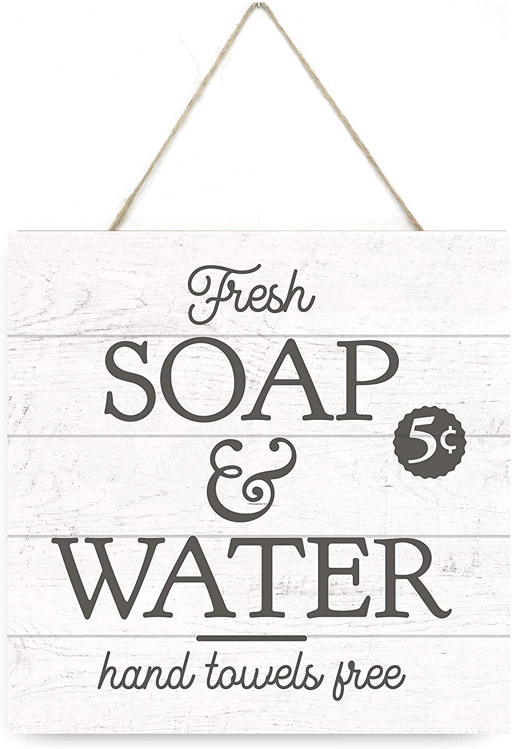 Fresh Soap And Water Wooden Plank Sign 7.5x7.5 - Walmart.com