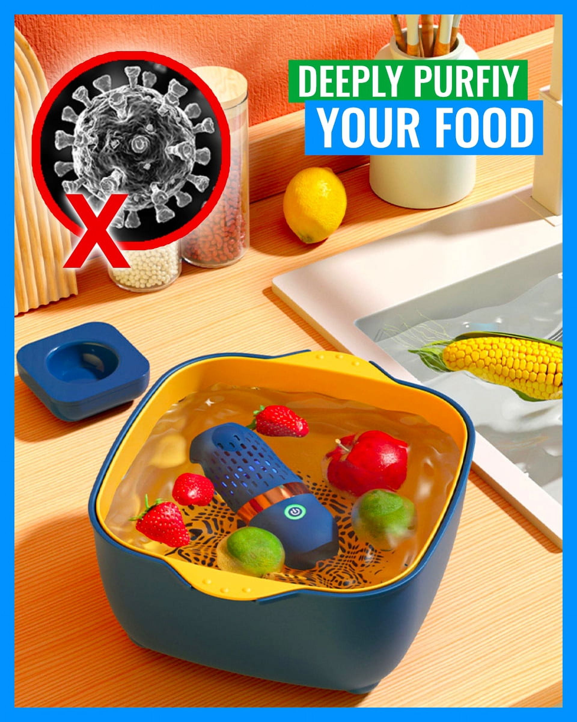 Fresh Sonic - Portable Fruit Vegetable Washing Machine - Walmart.com