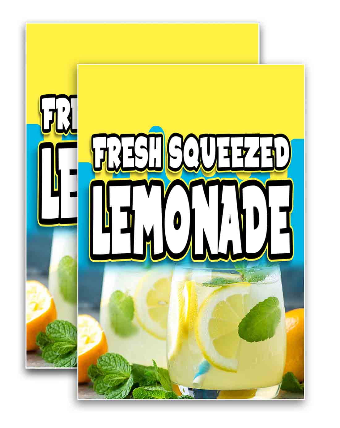 Fresh Squeezed Lemonade 24 X 36 Vinyl Decal Only Pack Of 2 Sign