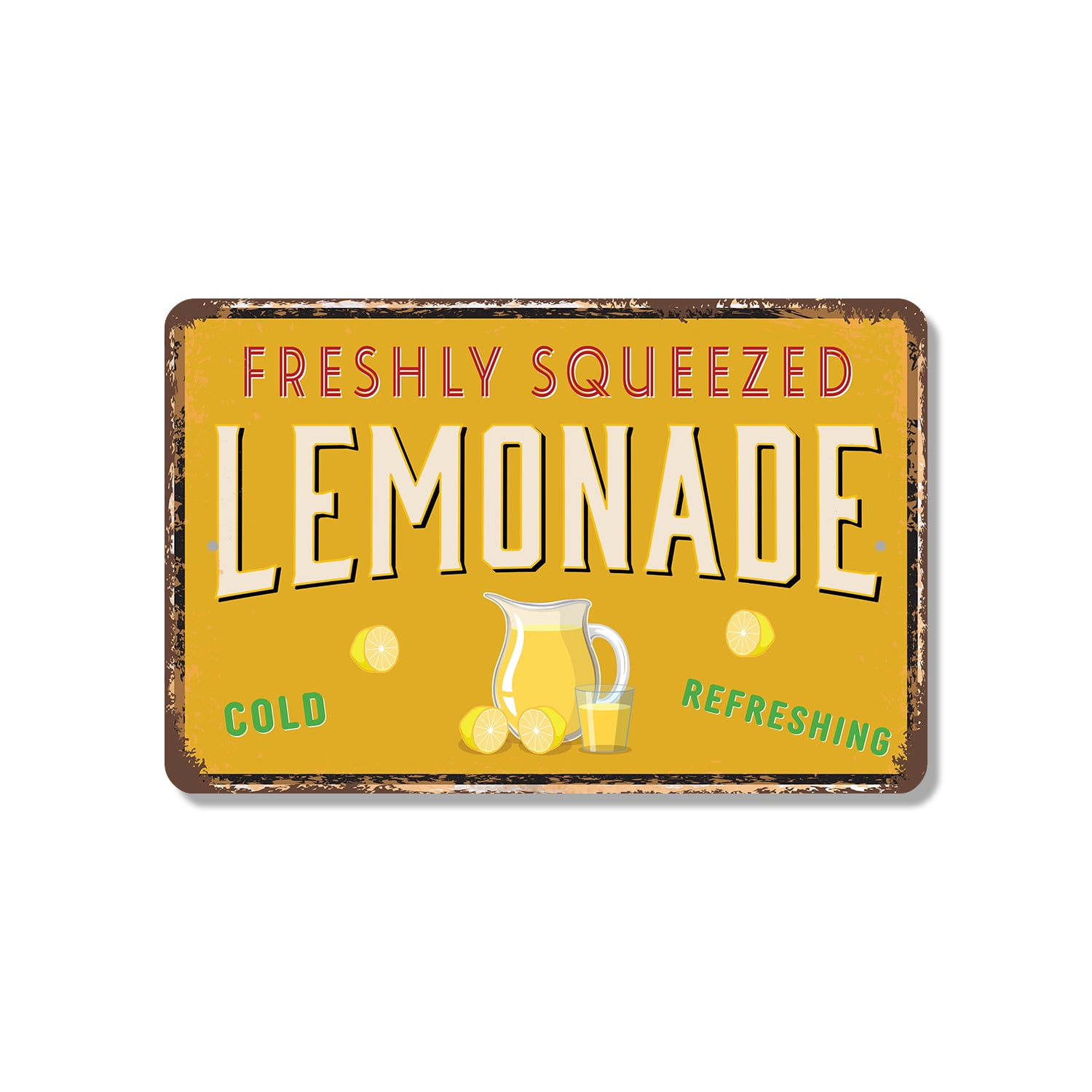 Fresh Squeezed Lemonade 8 Inch x 12 Inch Novelty Plastic Sign Ice Cold ...