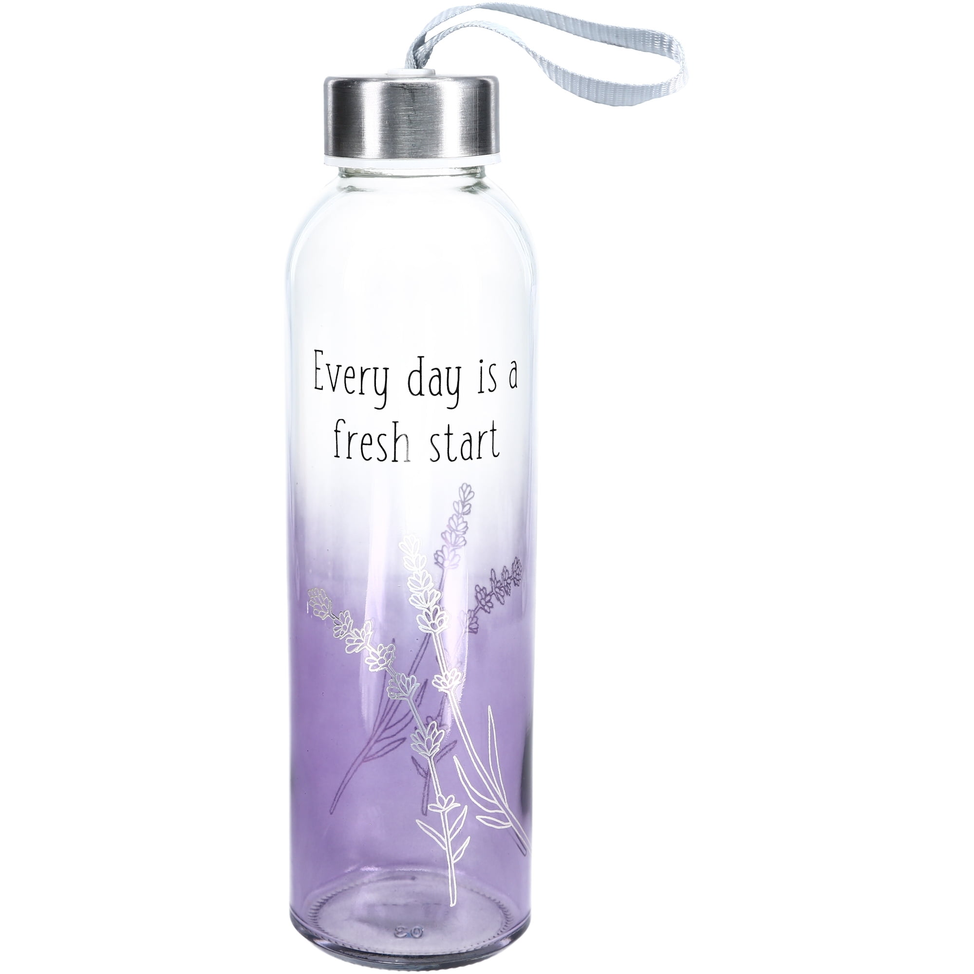 Fresh Start - 16.5 oz Glass Water Bottle - Walmart.com