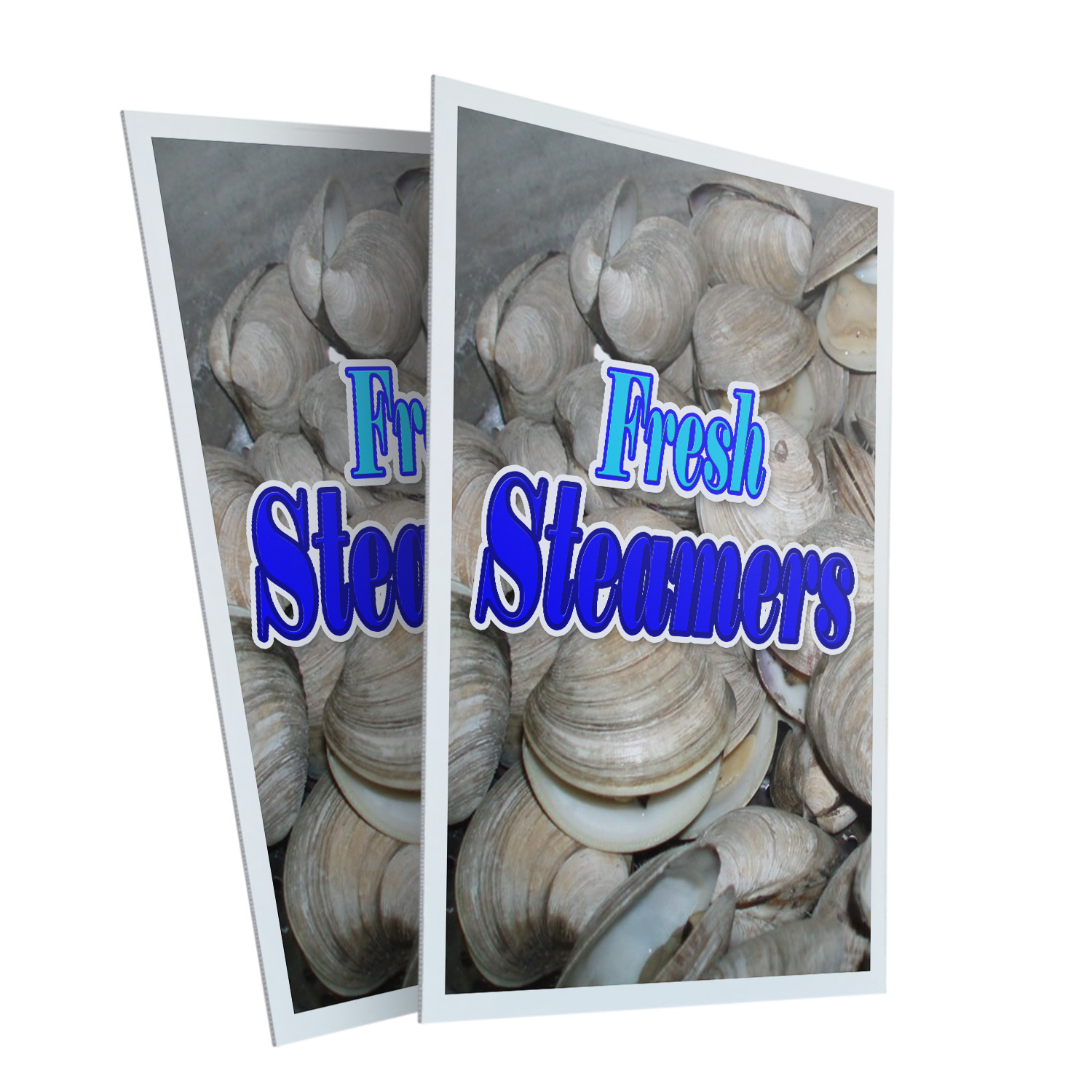 Fresh Steamers (2-PACK) 24" x 36" Plastic Signs | Sign Insert 4mm ...