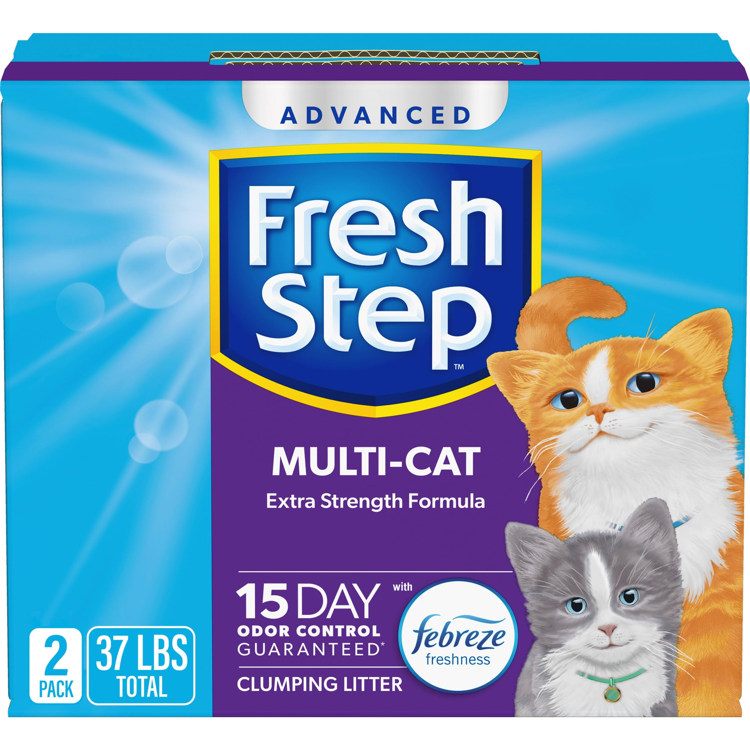 Fresh Step Advanced Multi Cat Clumping Litter with Febreze Freshness ...