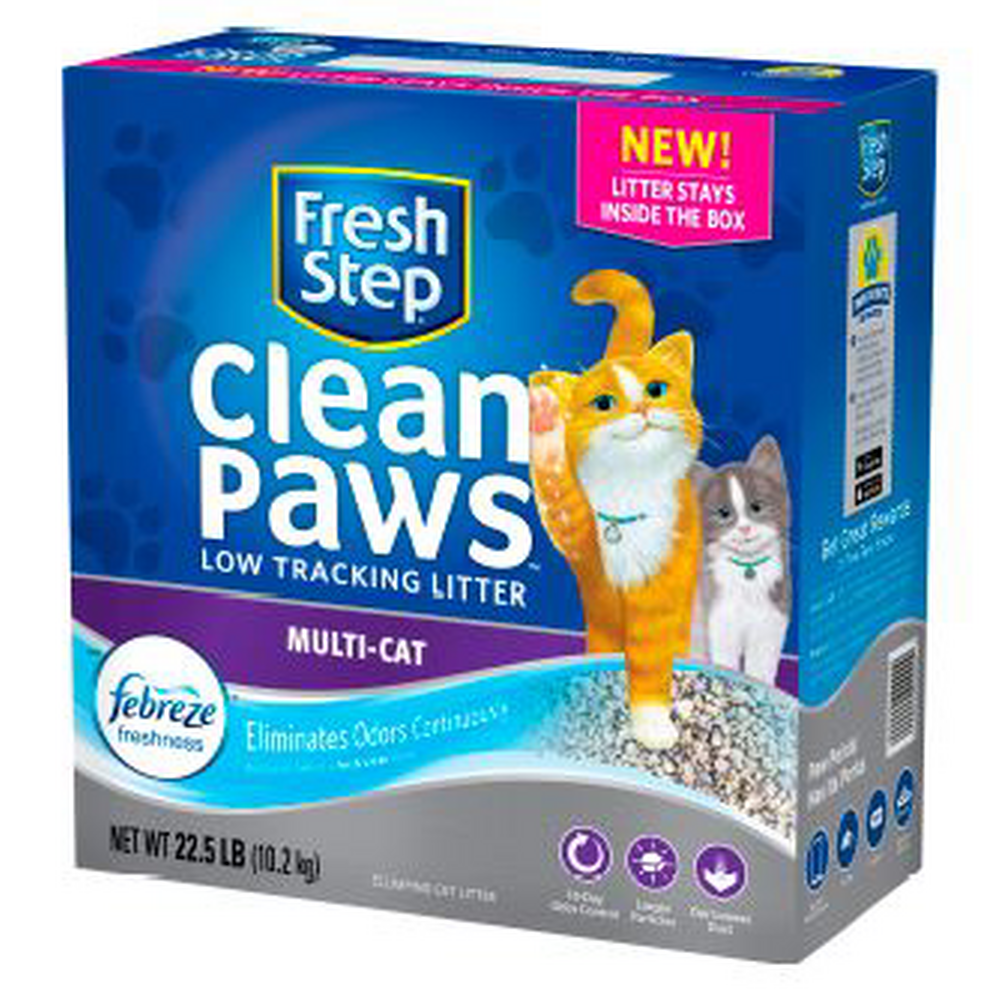 Fresh Step Clean Paws Scented with the Power of Febreze (Pack of 18 ...