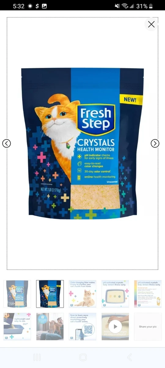 Fresh Step Crystals Health Monitoring Cat Litter, 7 lbs - Walmart.com