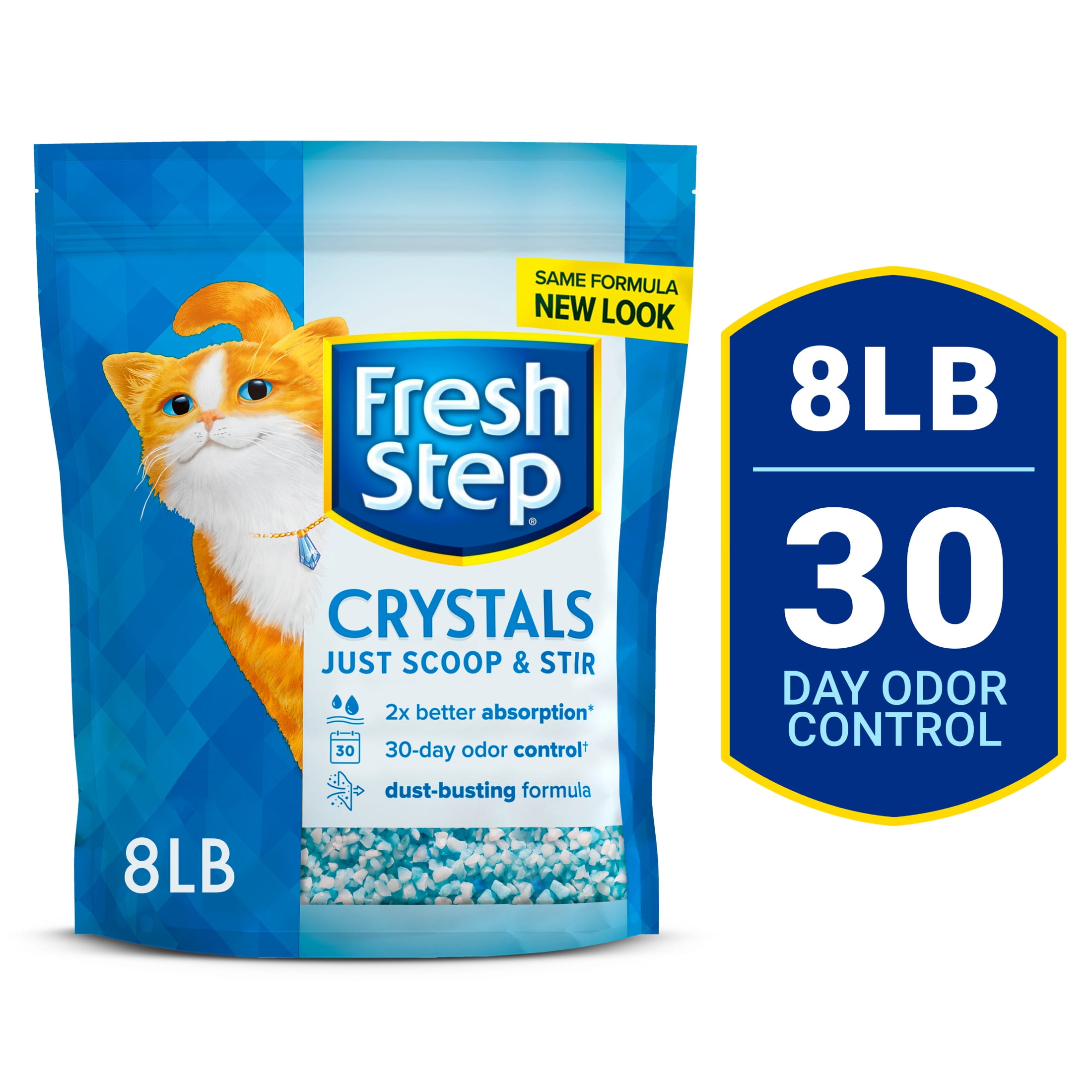 Fresh Step Premium Scented Cat Litter Crystals, 8 lbs - Odor Locking ...