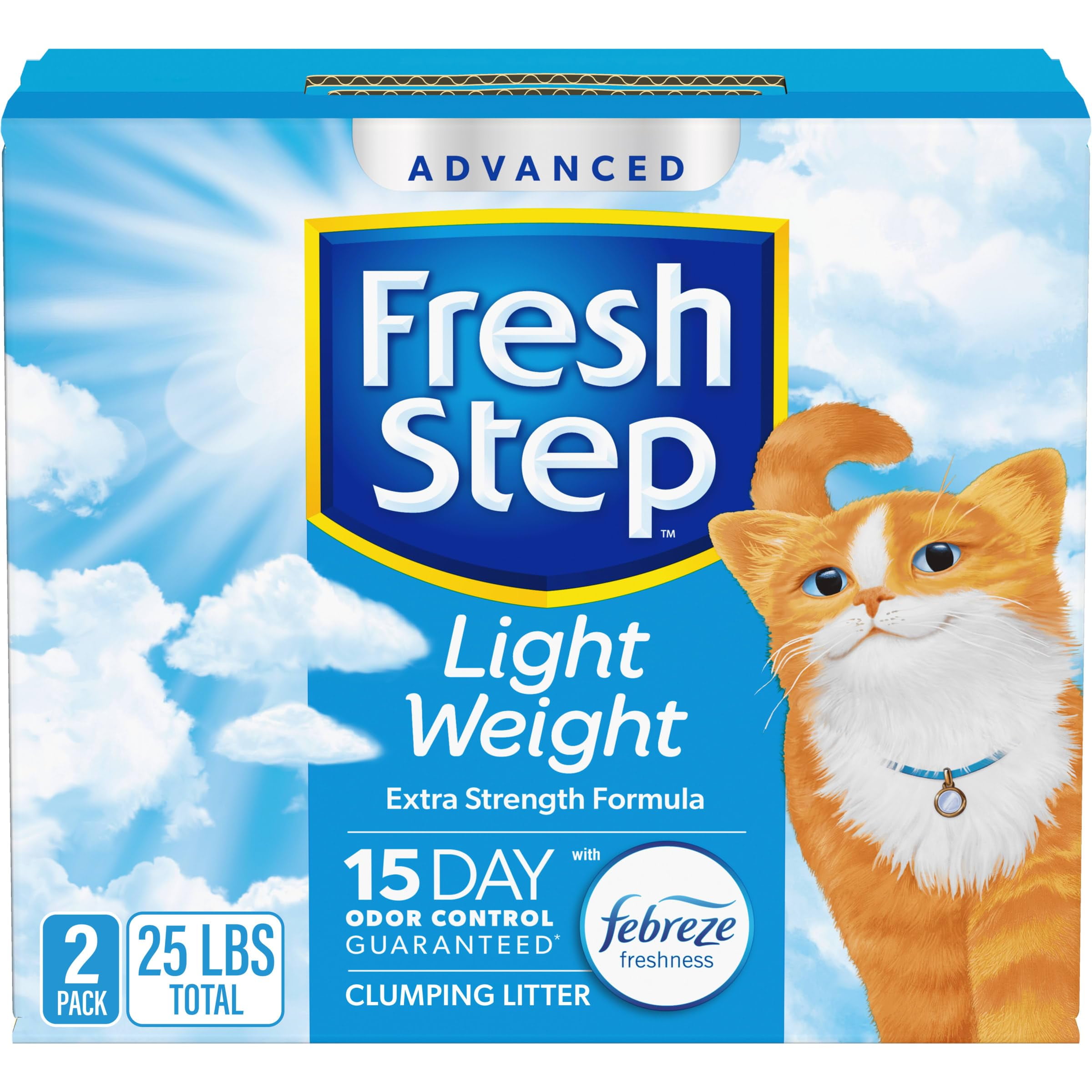 Fresh Step Light Weight Advanced Extreme Cat Litter with Febreze ...
