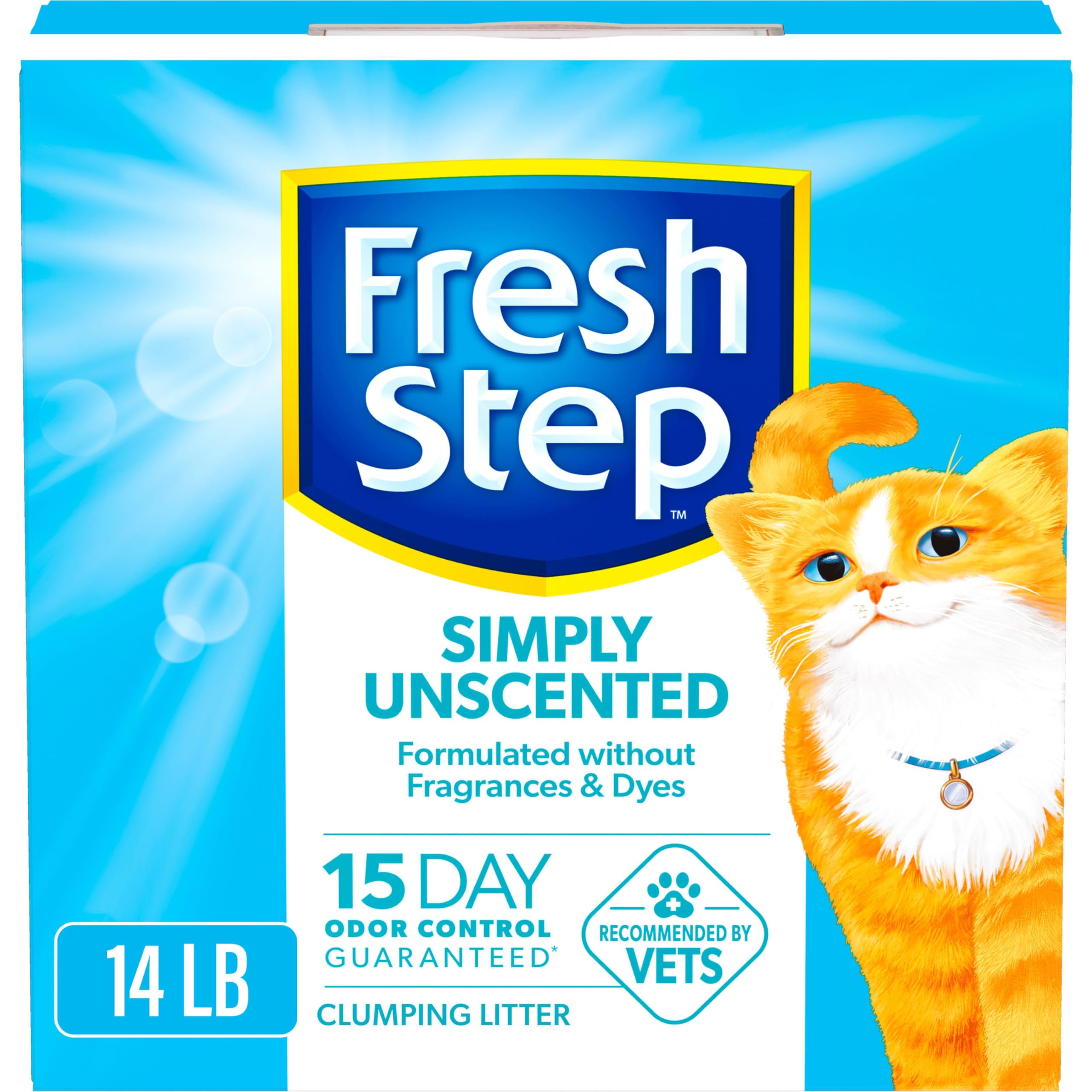 Fresh Step Simply Unscented Clumping Litter, Fresh Step Unscented Cat ...