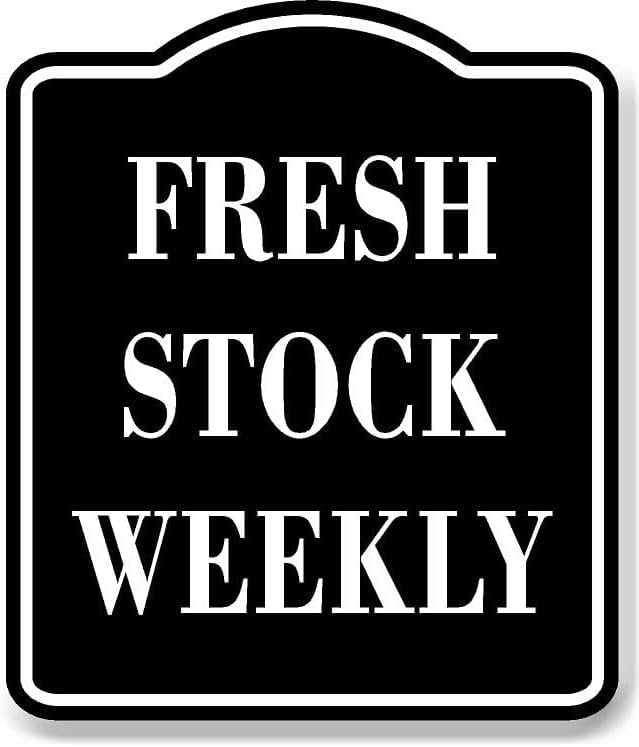 Fresh Stock Weekly BLACK Aluminum Composite Sign, 8.5"x10" - Walmart.com
