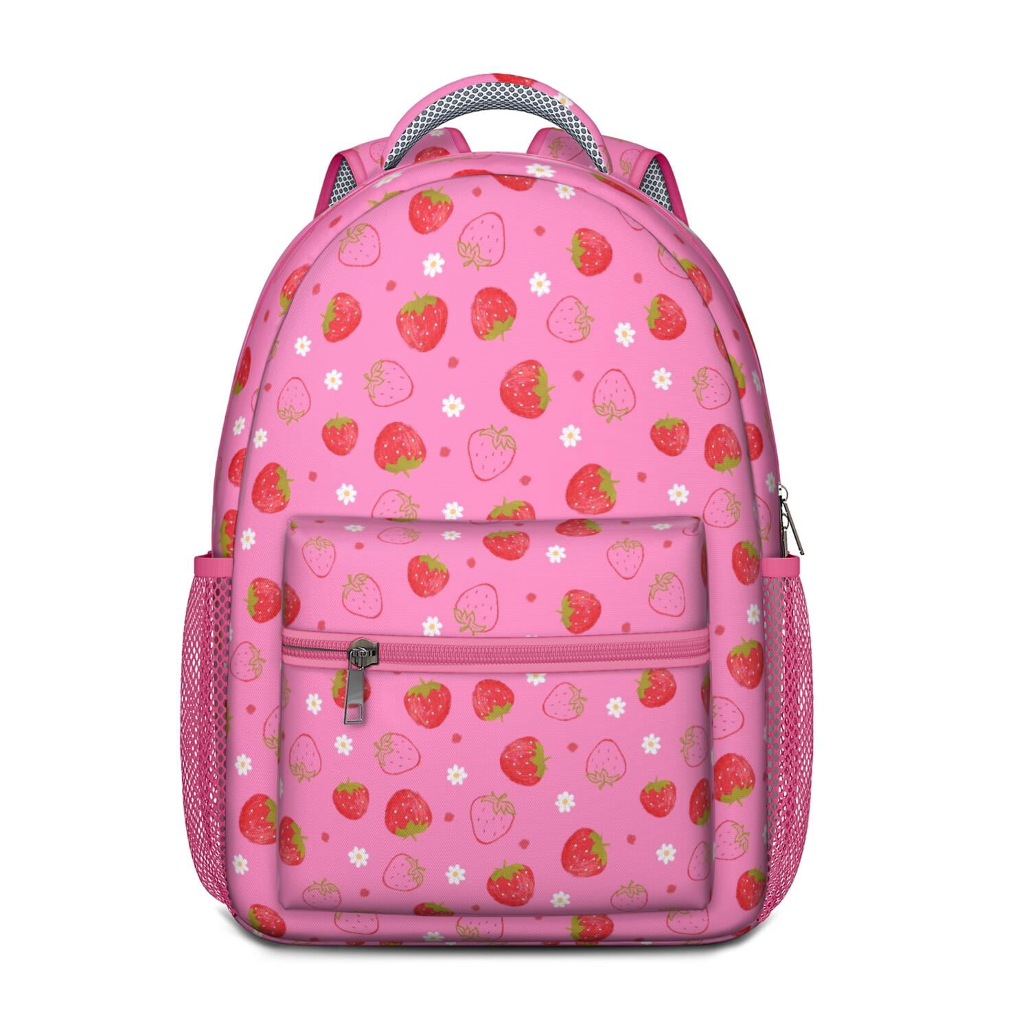 Fresh Strawberry School Backpack with Cute Red Sweet Fruity Berry Lover ...