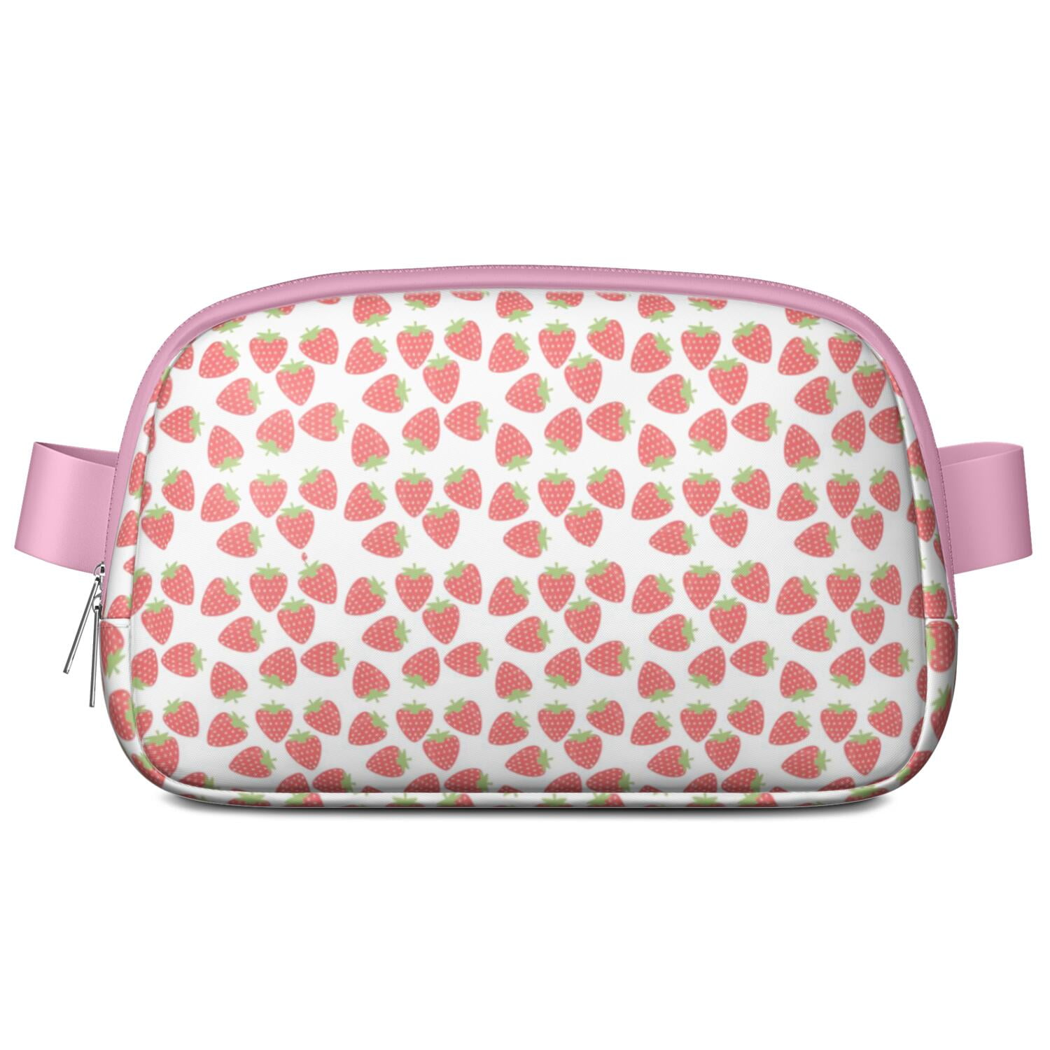 Fresh Strawberry Print Waist Bag – Kawaii Red Berry Fanny Pack with ...