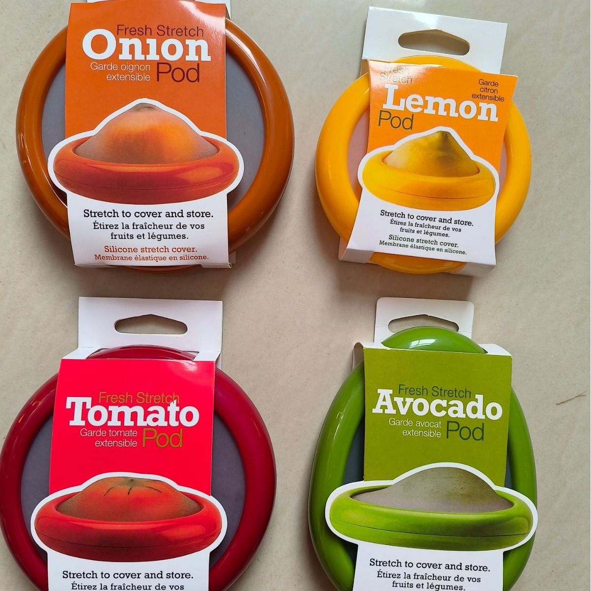 Fresh Stretch Pod, Keeps cut Veggies fresh Silicone Food Saver, Keeps ...
