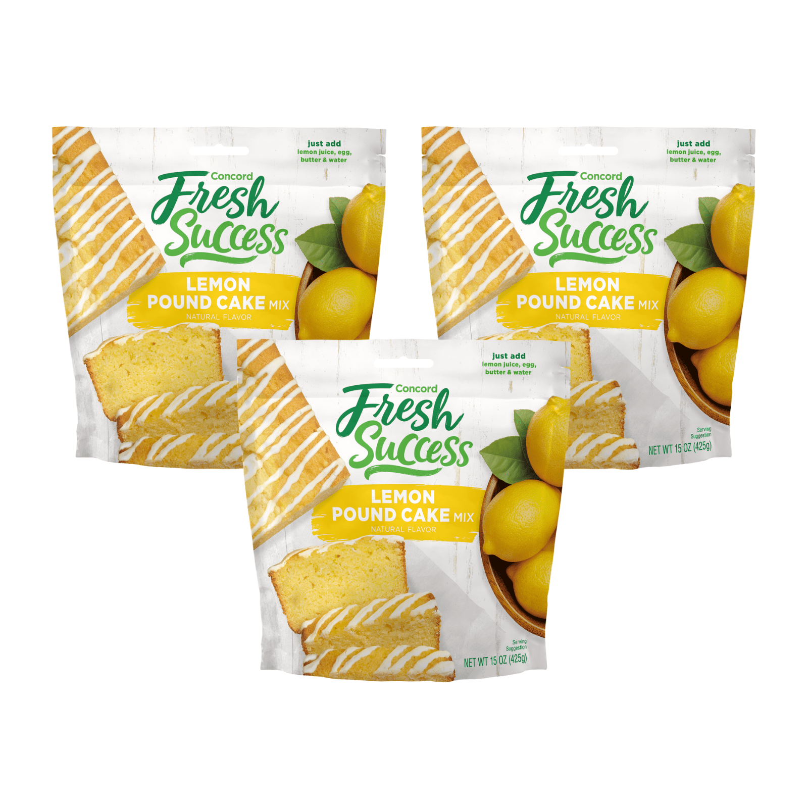 Fresh Success Lemon Pound Cake Mix, 15 oz (Pack of 3) - Walmart.com