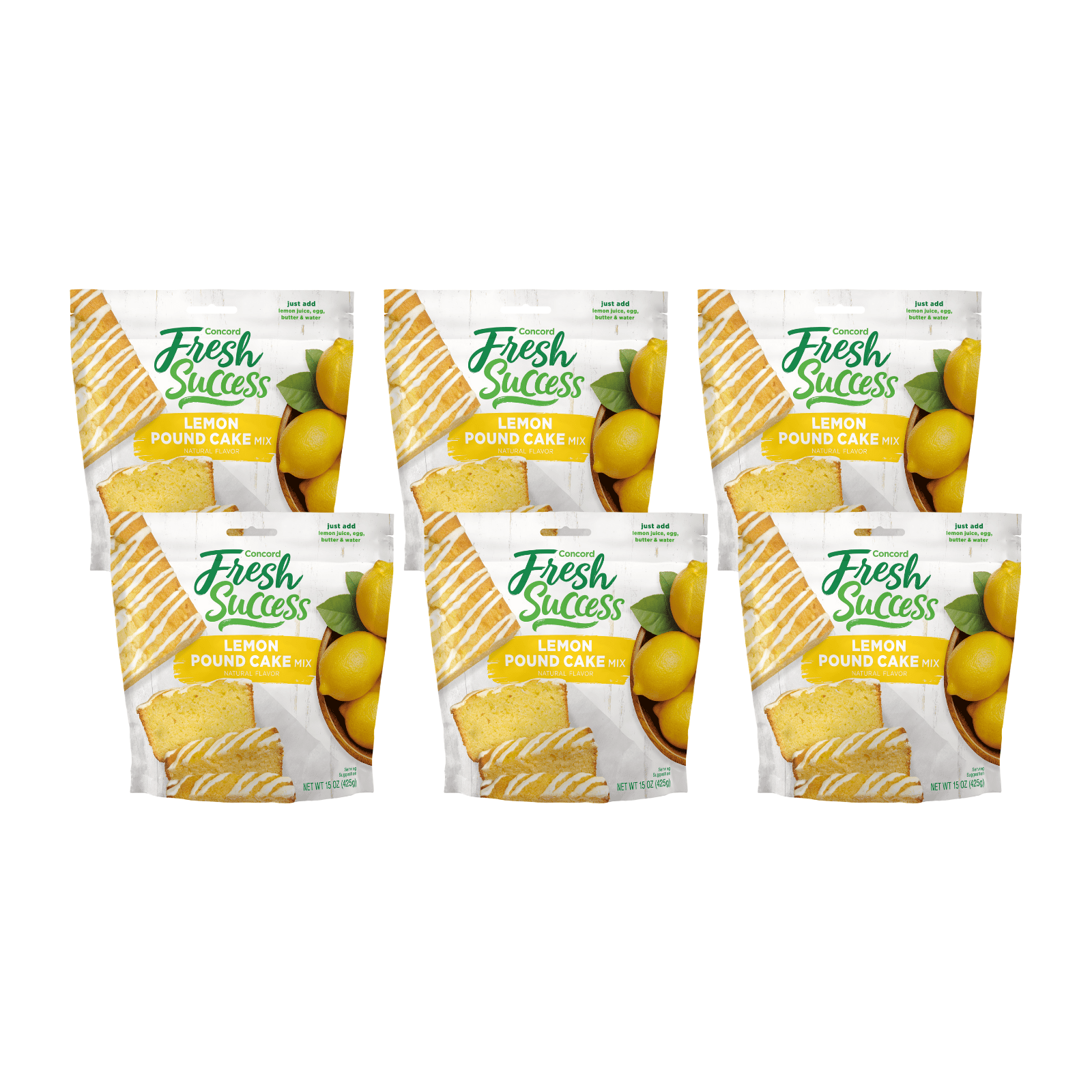 Fresh Success Lemon Pound Cake Mix, 15 oz (Pack of 6) - Walmart.com