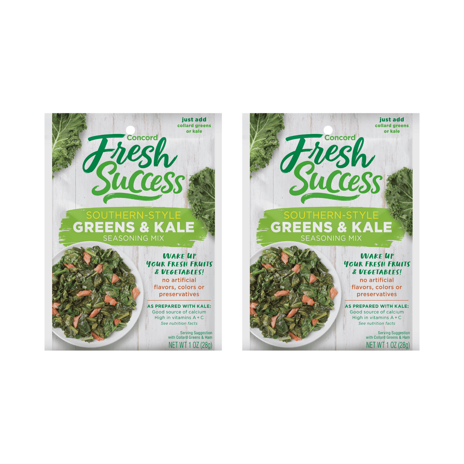 Fresh Success Southern Style Greens and Kale Seasoning , 1 oz (Pack of ...