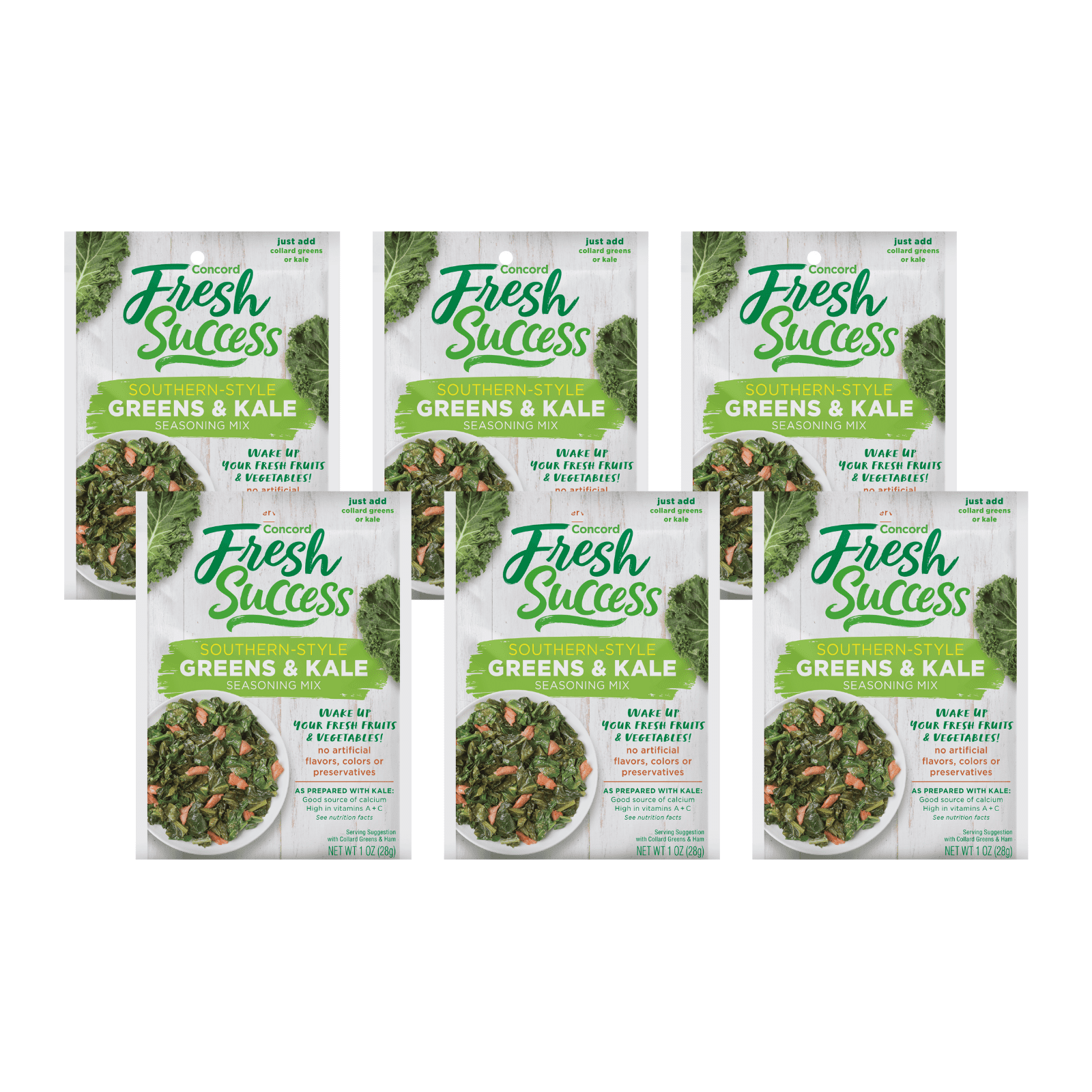 Fresh Success Southern Style Greens and Kale Seasoning , 1 oz (Pack of ...