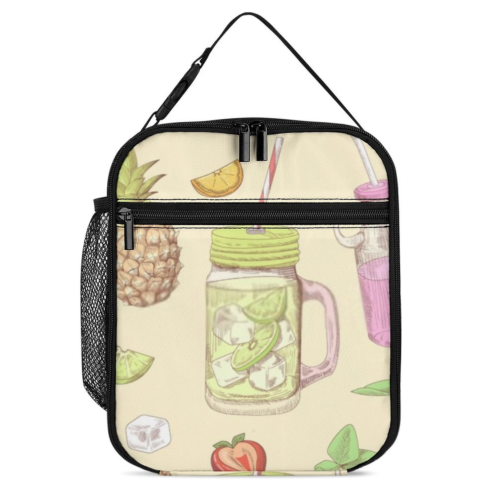 Fresh Summer Drinks Doodle Lemonade And Fruits Portable Lunch Bag ...