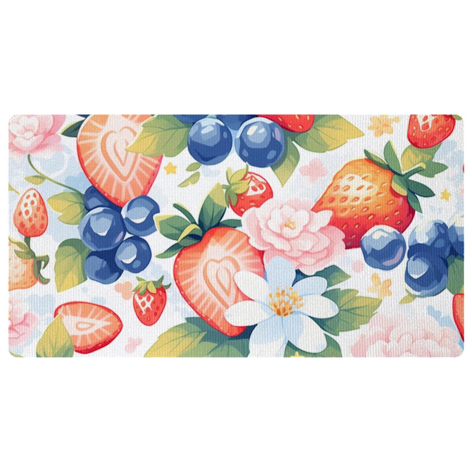 Fresh Summer Fruits Deluxe Kitchen Mats for Floor - Anti Fatigue, Large ...