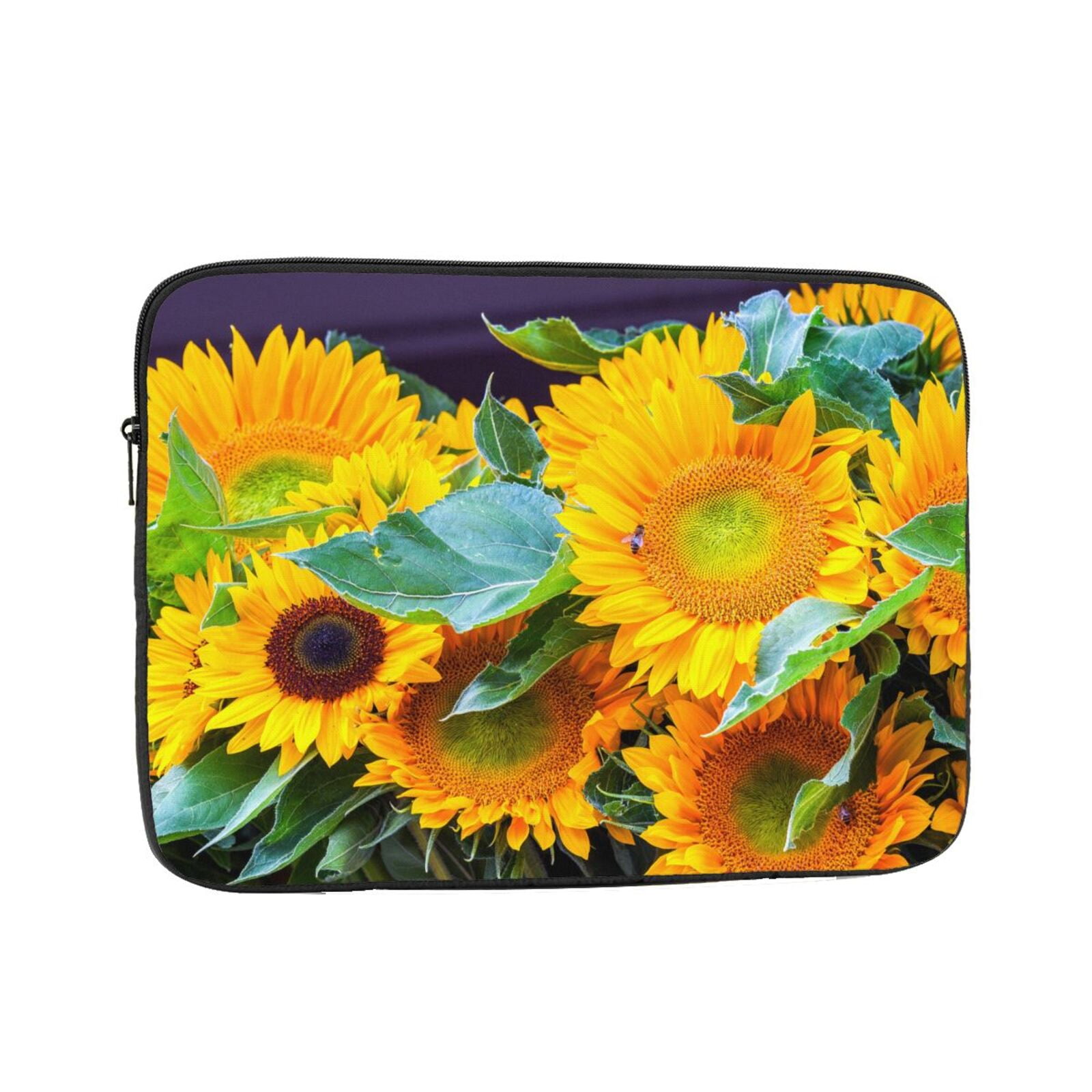 Fresh Sunflowers at a Farmers Market 17 inch Portable Laptop Sleeve ...