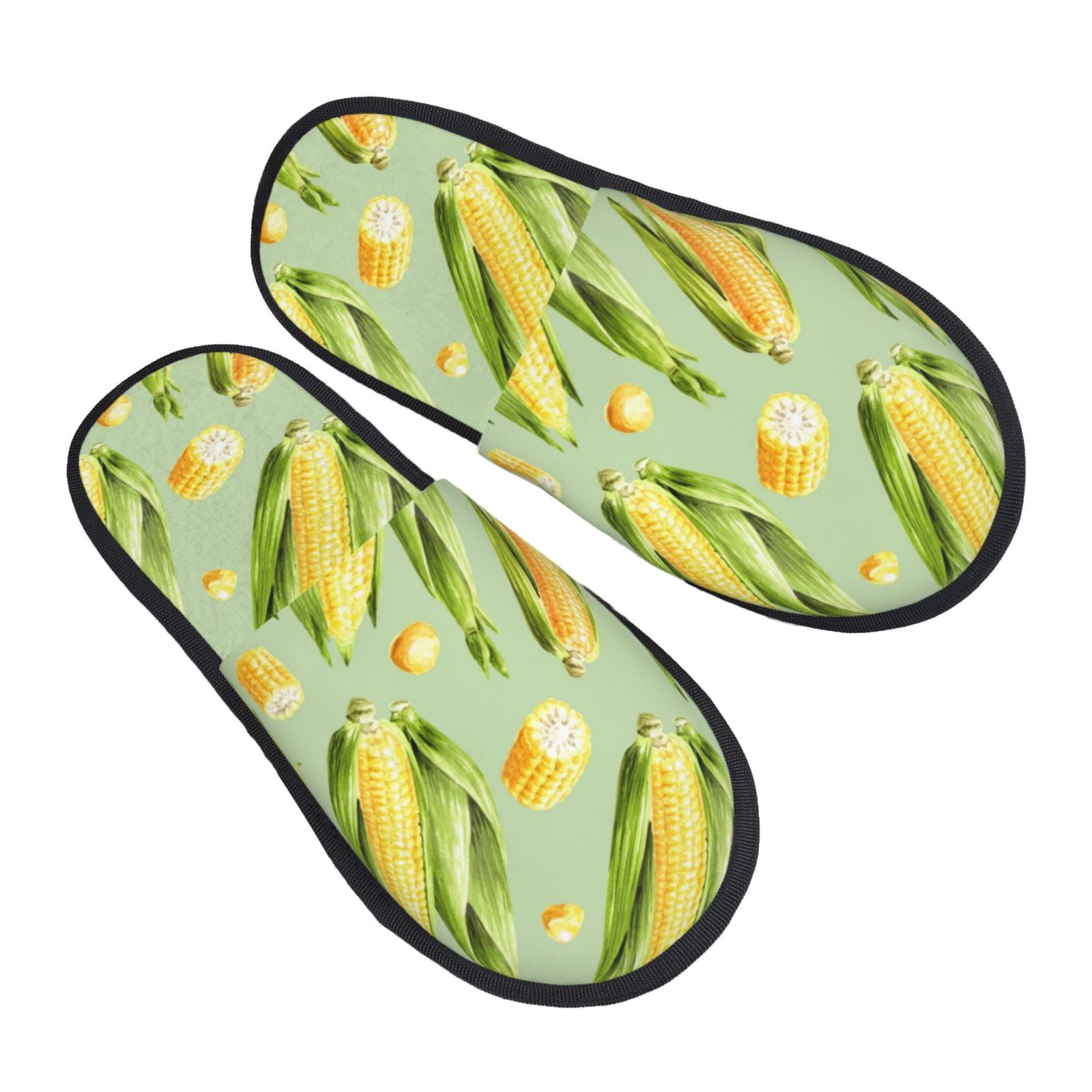 Fresh Sweet Corn House Slippers for Women Indoor, Fuzzy Warm Women's ...