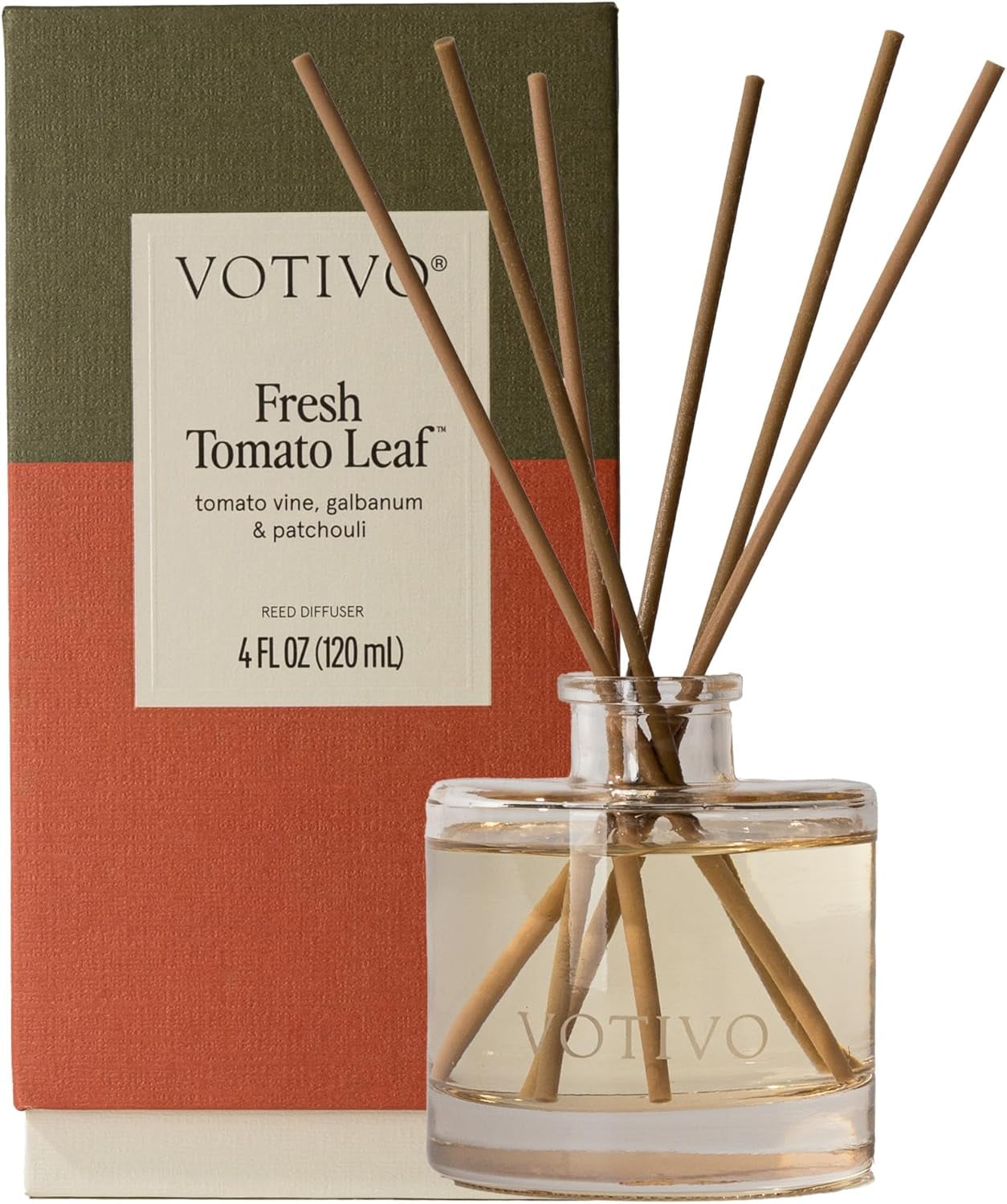 Fresh Tomato Leaf Signature Reed Diffuser | Scented Home Fragrance Diffuser with Sticks, Reed ...