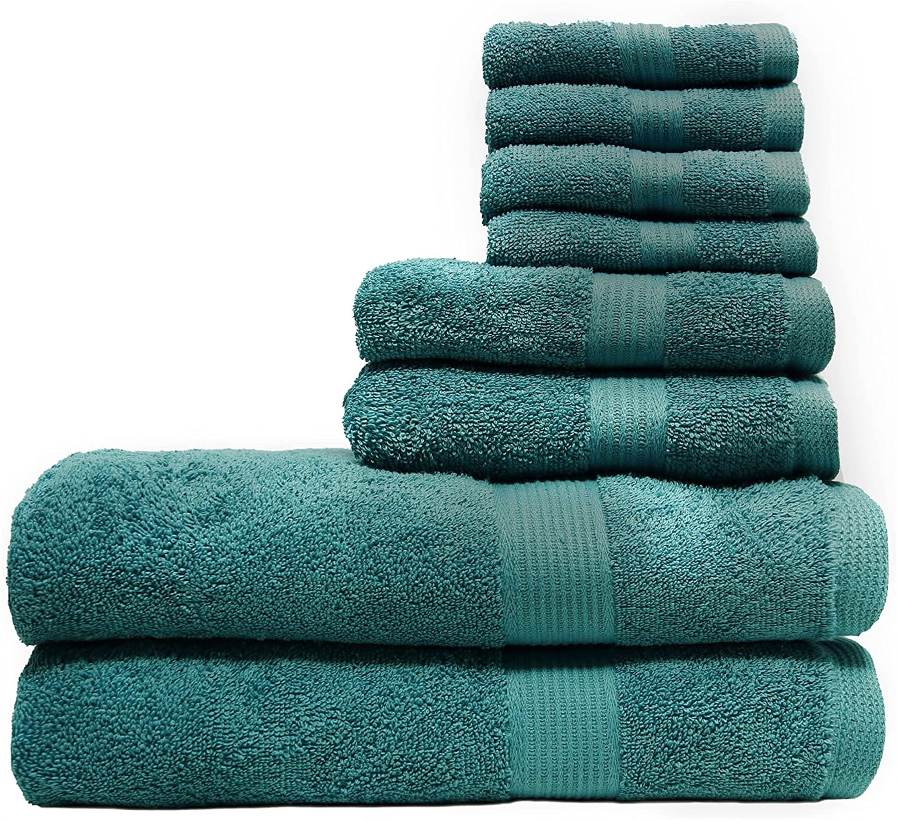 Fresh Towel Set, 8 Piece Bathroom Towels Set (2 Bath Towels, 2 Hand ...