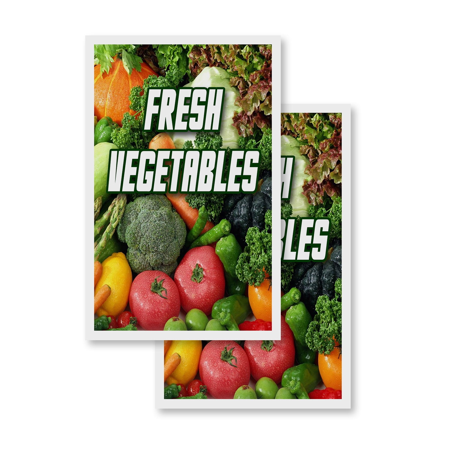 Fresh Vegetables (2-PACK) 24" x 36" Vinyl Decals | Sign Insert Peel ...