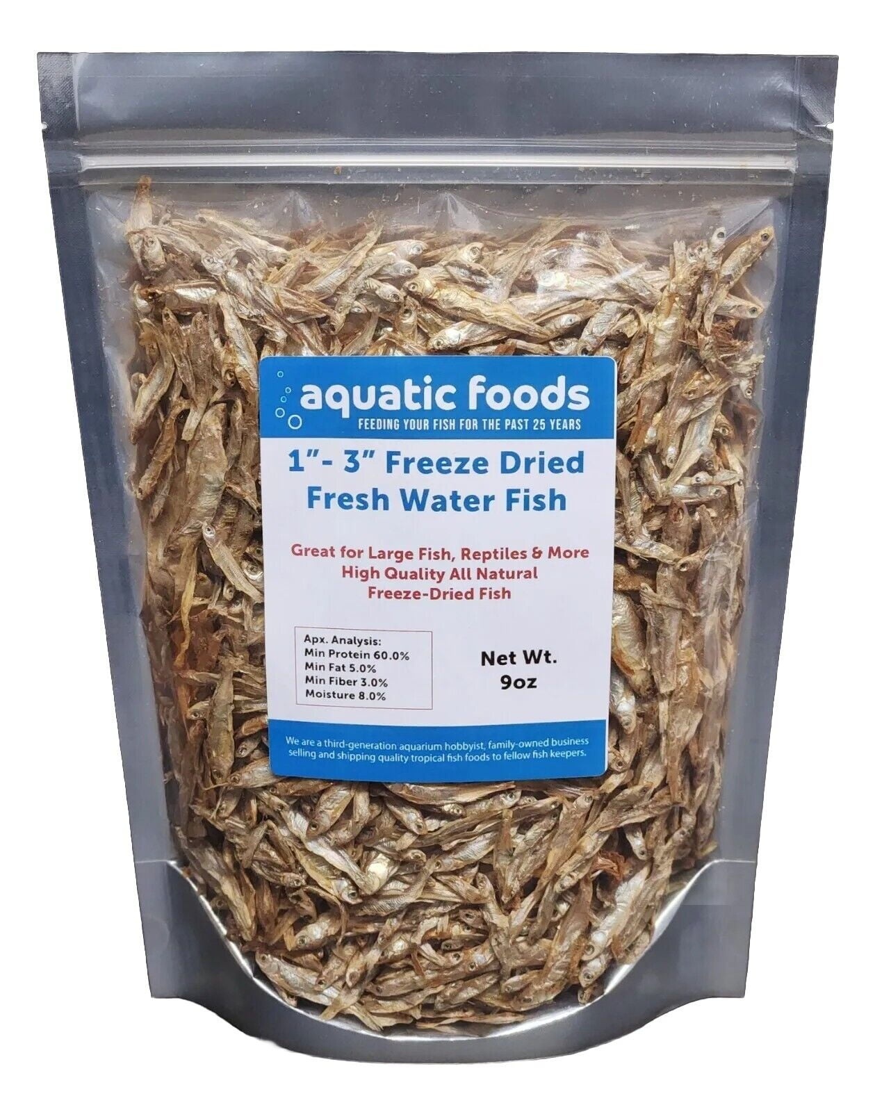 Fresh Water Fish, 1" to 3" Floating Freeze Dried Fish for Large ...