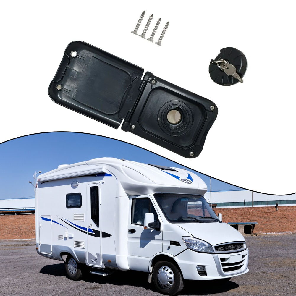 Fresh Water Tank Locking Inlet Filler Cap White Lid Motorhome Campervan ...