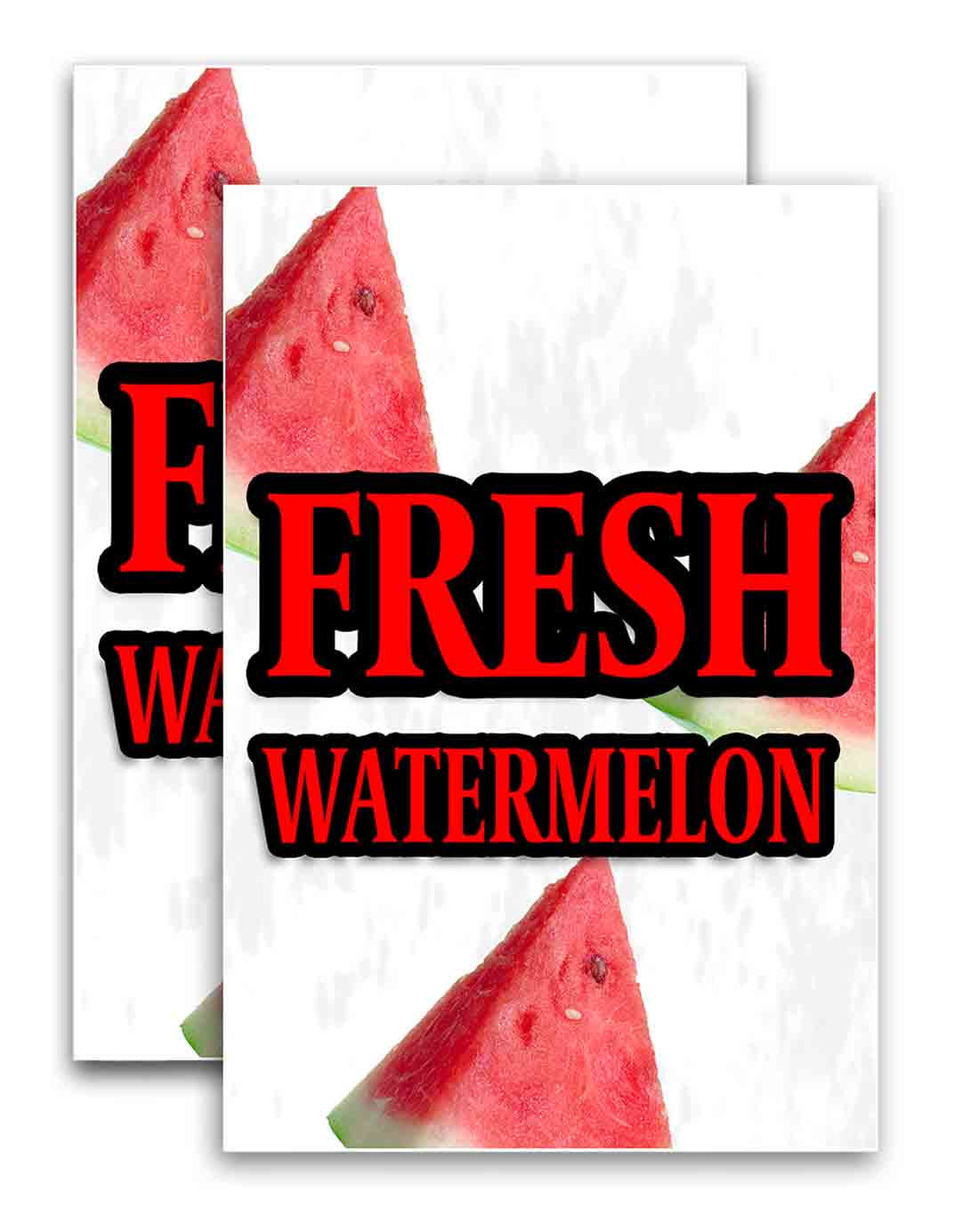 Fresh Watermelon (24" X 36") Vinyl Decal Only (Pack of 2) |Sign|Sticker ...
