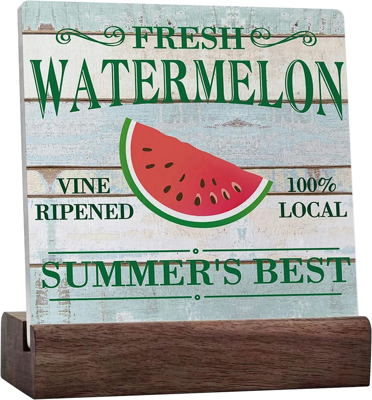 Fresh Watermelon Ceramic Table Sign Desk Decor For Home Summer Kitchen ...