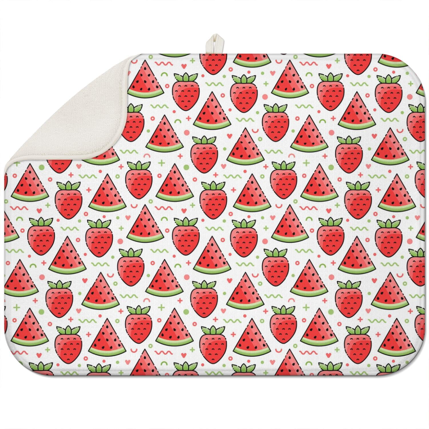 Fresh Watermelon Design Foldable Drying Mat Extra Absorbent Microfiber ...