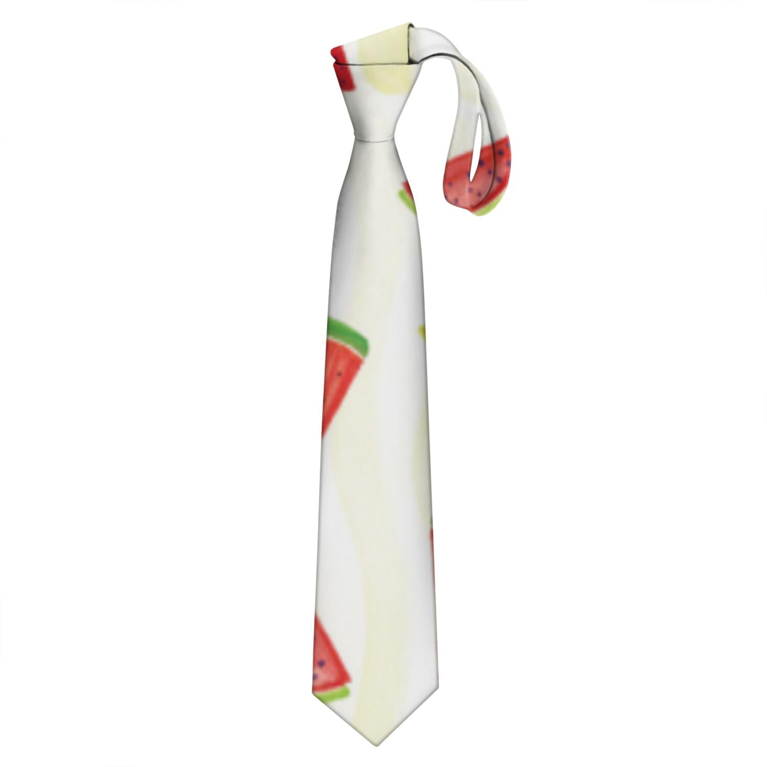 Fresh Watermelon Design Men's Formal Tie - Soft Satin Fabric Wrinkle-Resistant Business Necktie ...