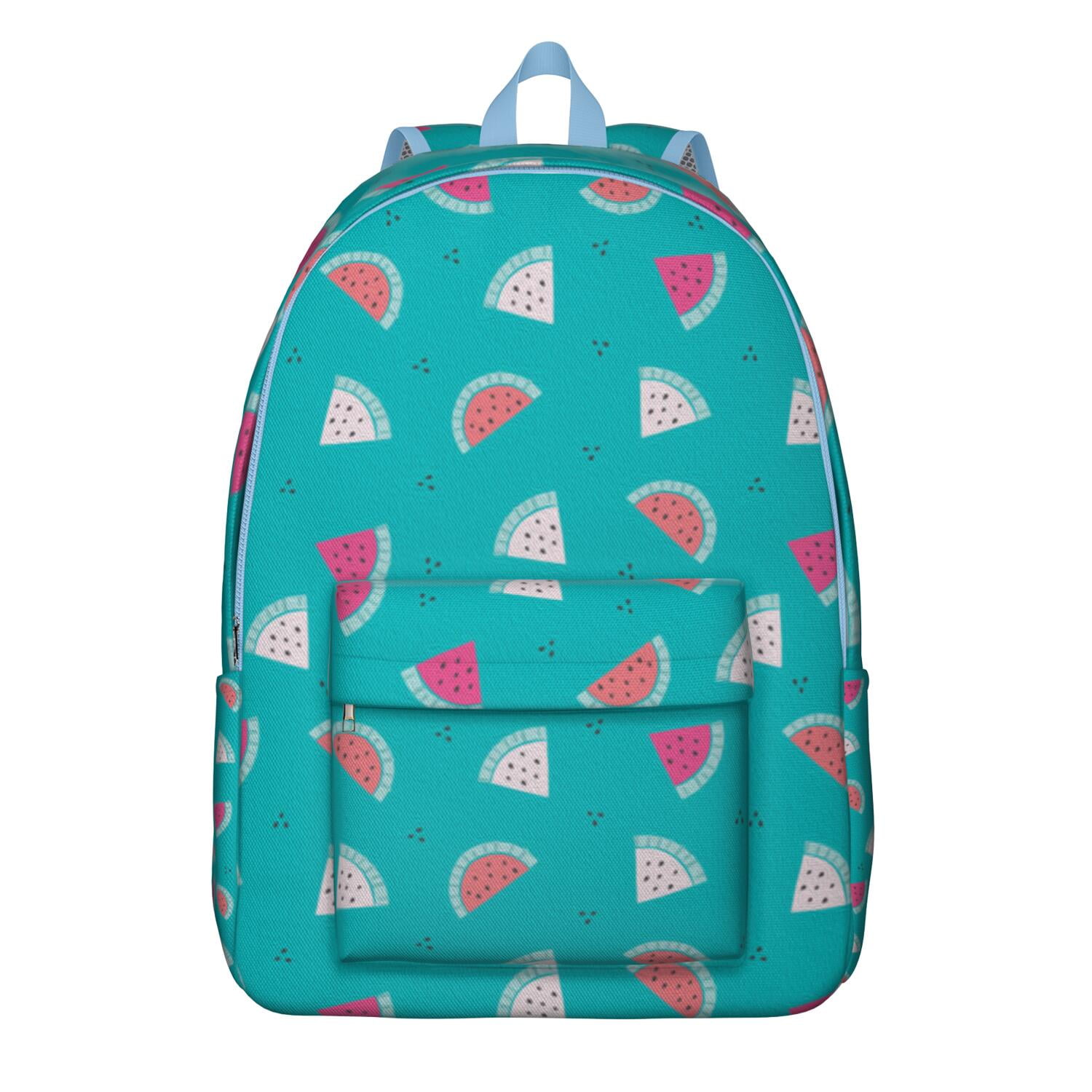 Fresh Watermelon Design School Backpack, Tropical Fruit Print with Cute ...