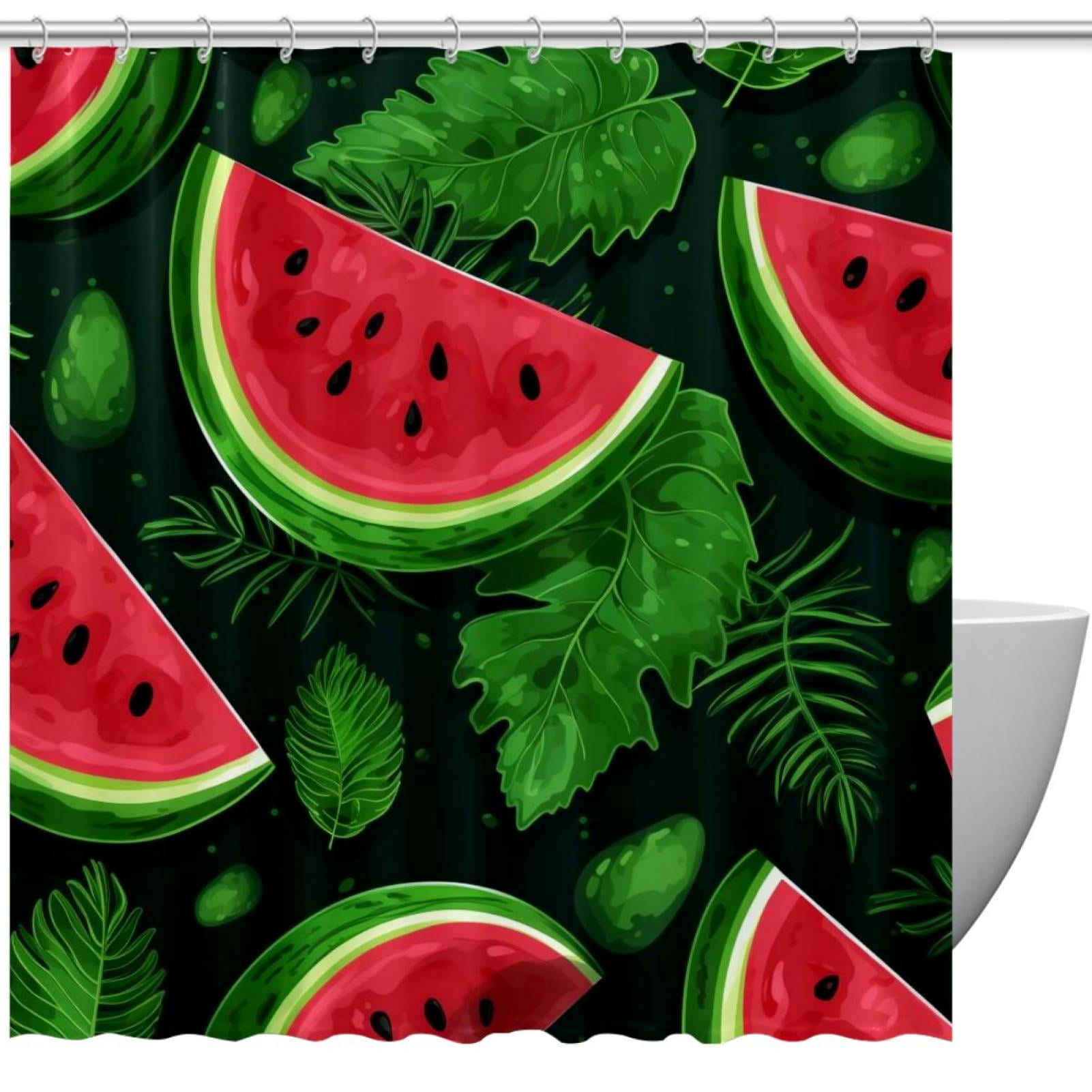 Fresh Watermelon Shower Curtain for Bathroom, Waterproof and Durable ...